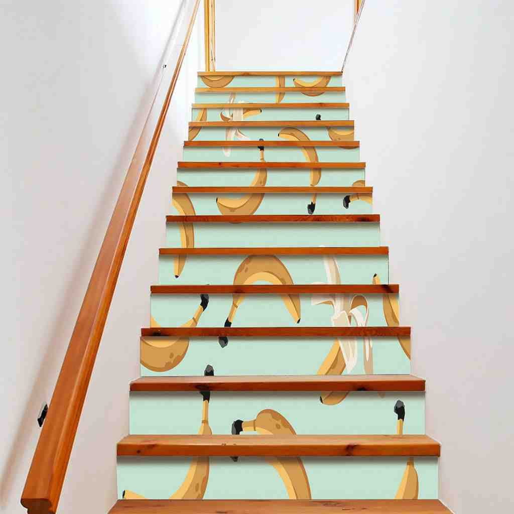 Tropical Fruit Stair Stickers Cartoon Food Stairway Decals Avocado ...