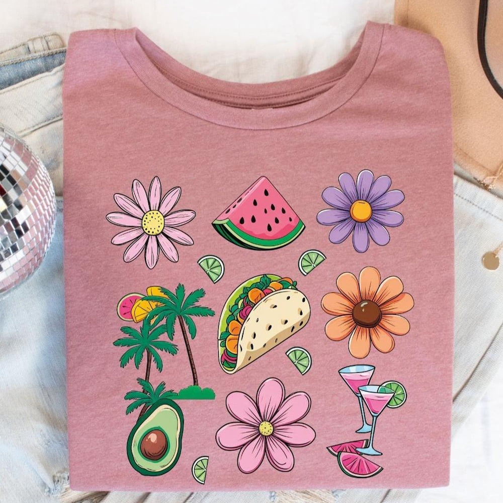 Tropical Fruit T-Shirt, Cute Fruity Shirt, Cottagecore Lemon Citrus ...