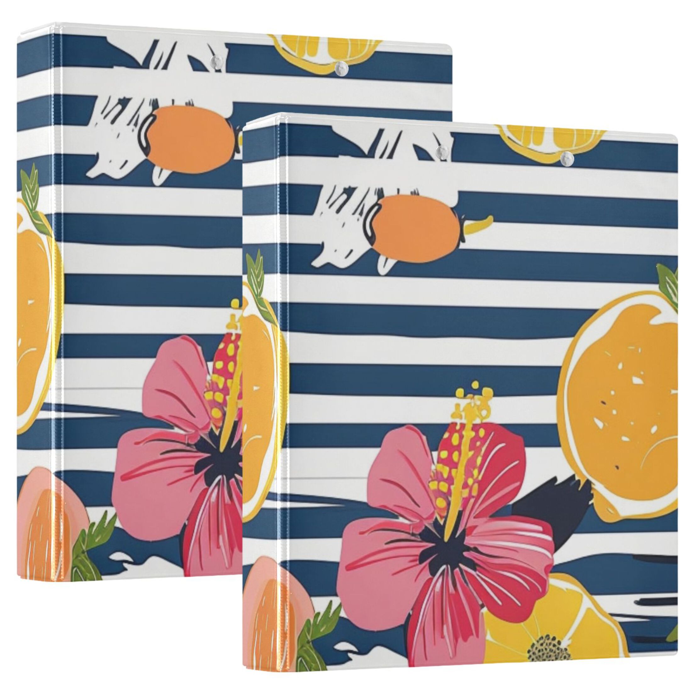 Tropical Fruit and Flowers 3 Ring Hardcover Binders 1.5" Round Rings ...