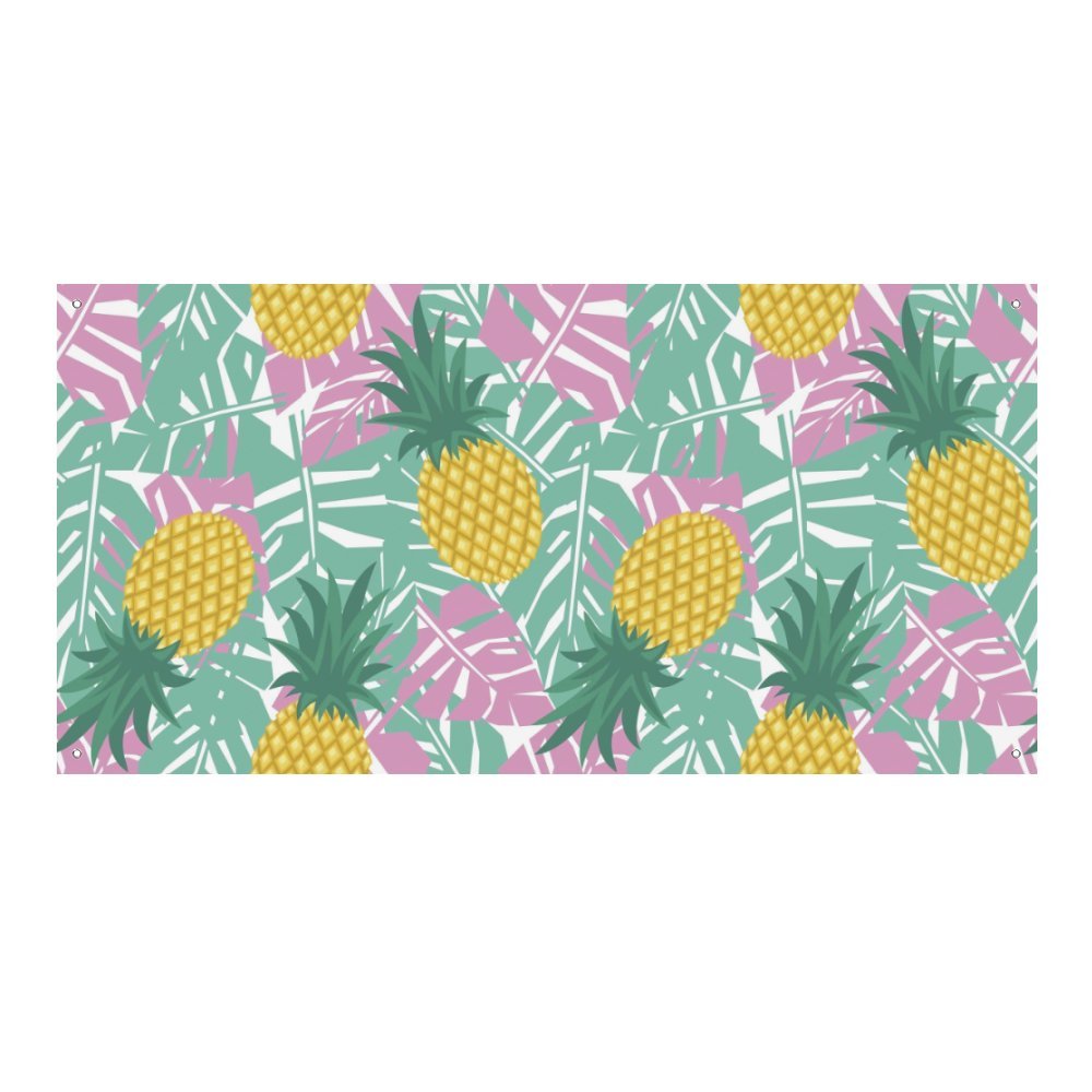 Tropical Fruit of Pineapple Pattern Banners Flag Hanging Backdrop Sign ...