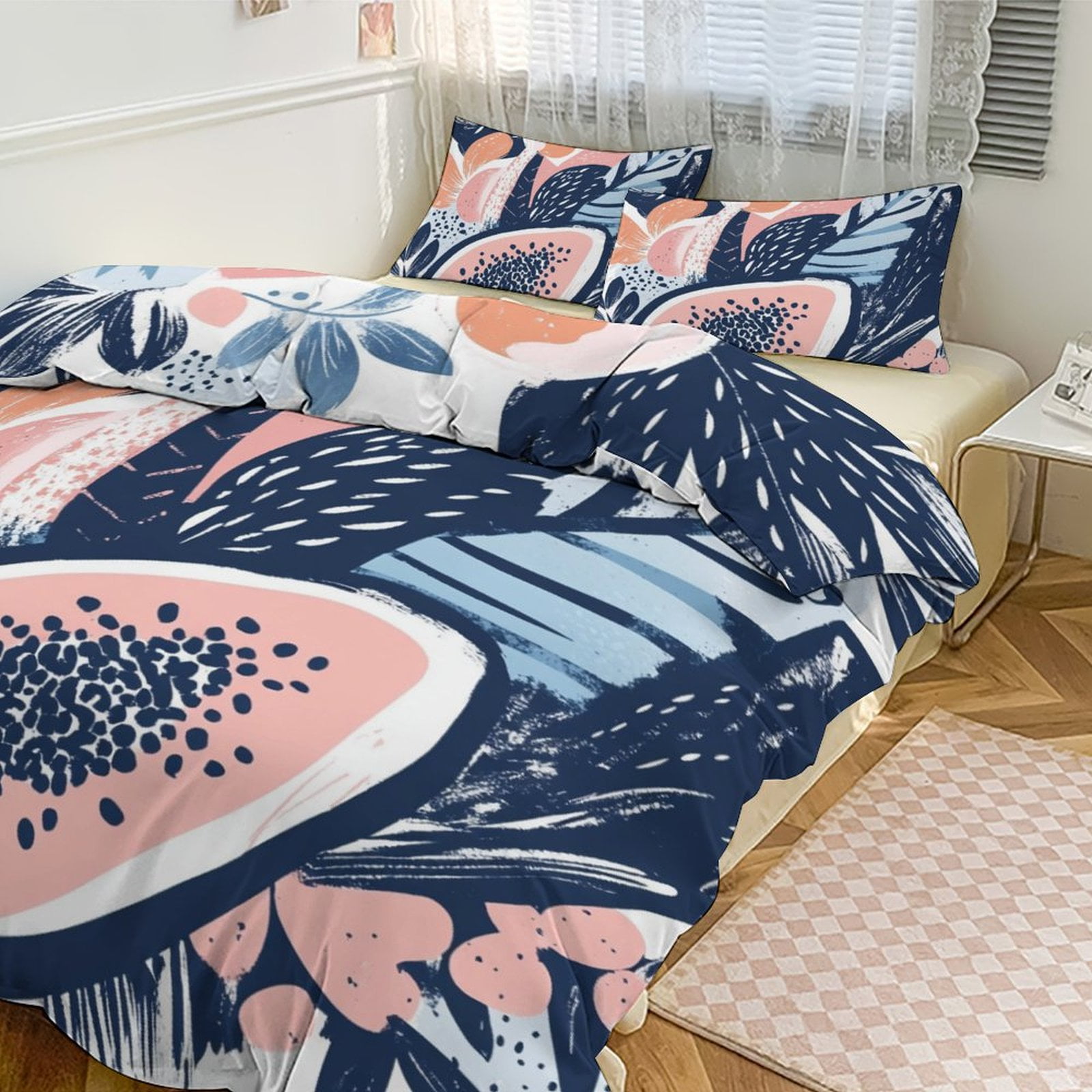 Tropical Fruits with Exotic Flavors Bedding Set with Zipper Closure for ...