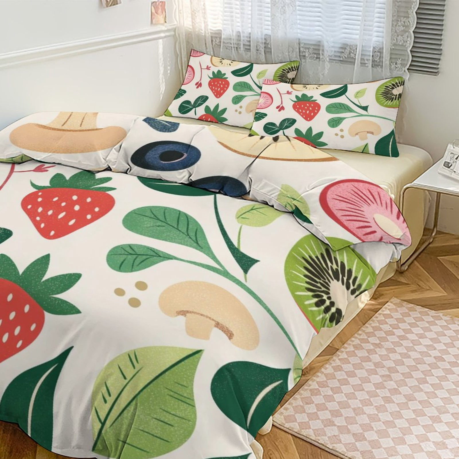 Tropical Fruits with Exotic Flavors Bedding Set with Zipper Closure for ...