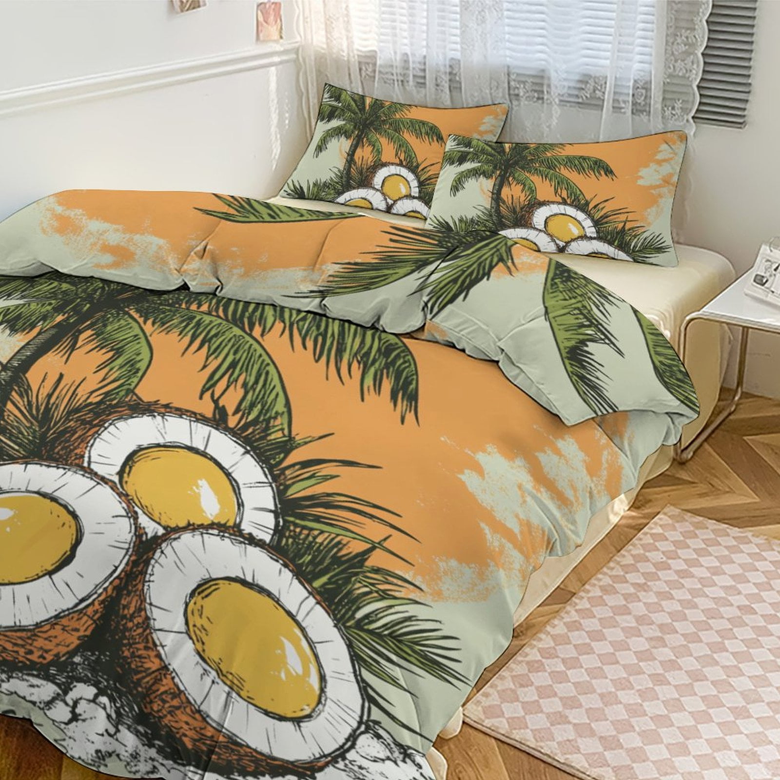 Tropical Fruits with Exotic Flavors Bedding Set with Zipper Closure for ...