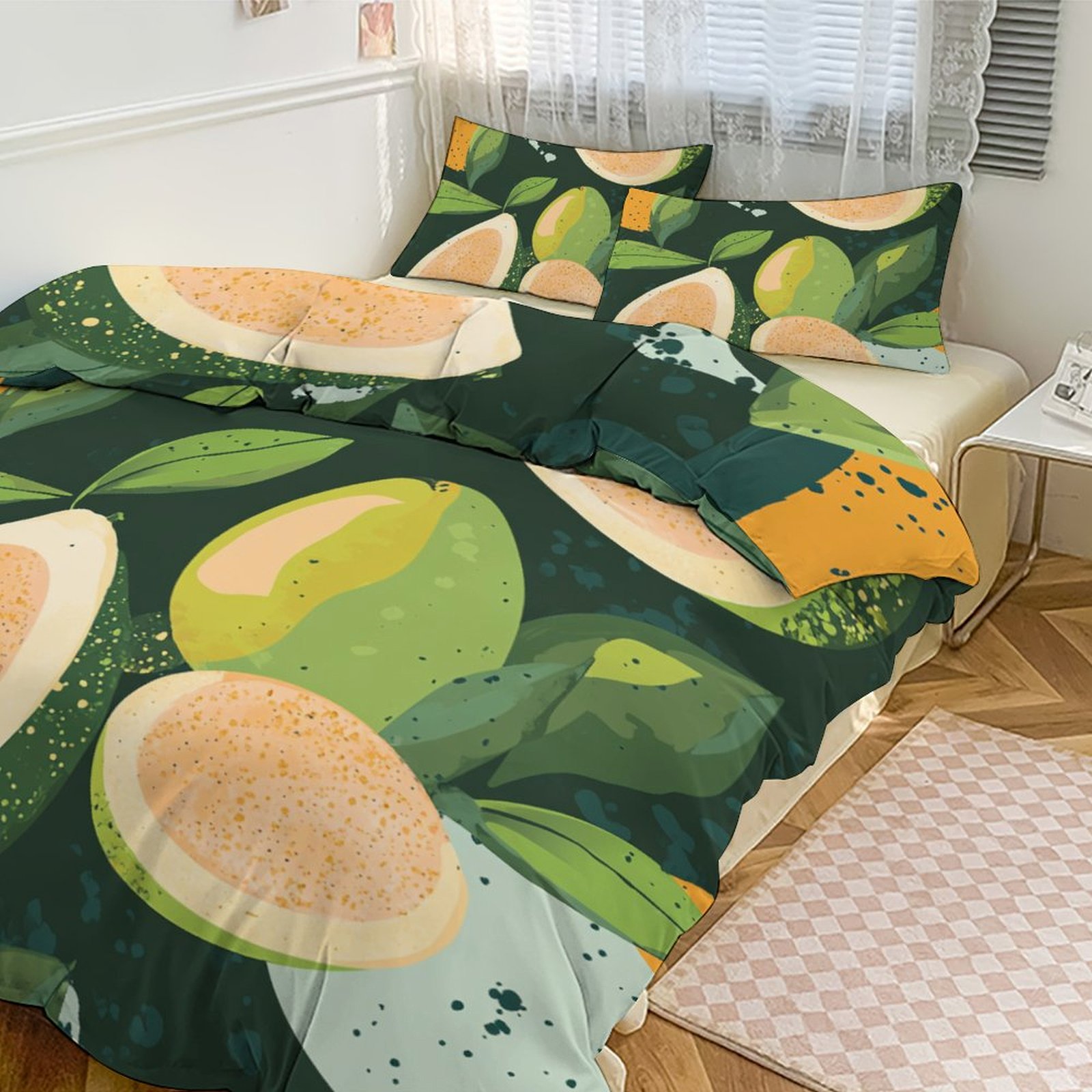 Tropical Fruits with Exotic Flavors Bedding Set with Zipper Closure for ...