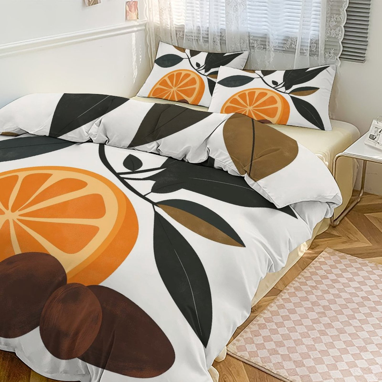 Tropical Fruits with Exotic Flavors Bedding Set with Zipper Closure for ...