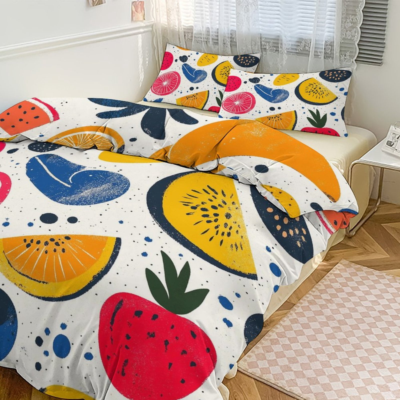 Tropical Fruits with Exotic Flavors Bedding Sets Twin Duvet Cover 3 ...
