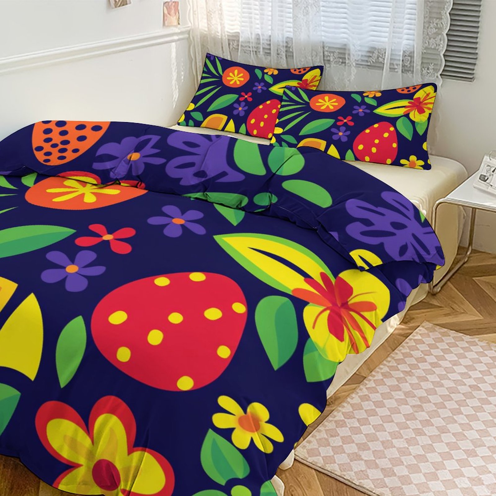 Tropical Fruits with Exotic Flavors Bedding Sets Twin Duvet Cover 3 ...