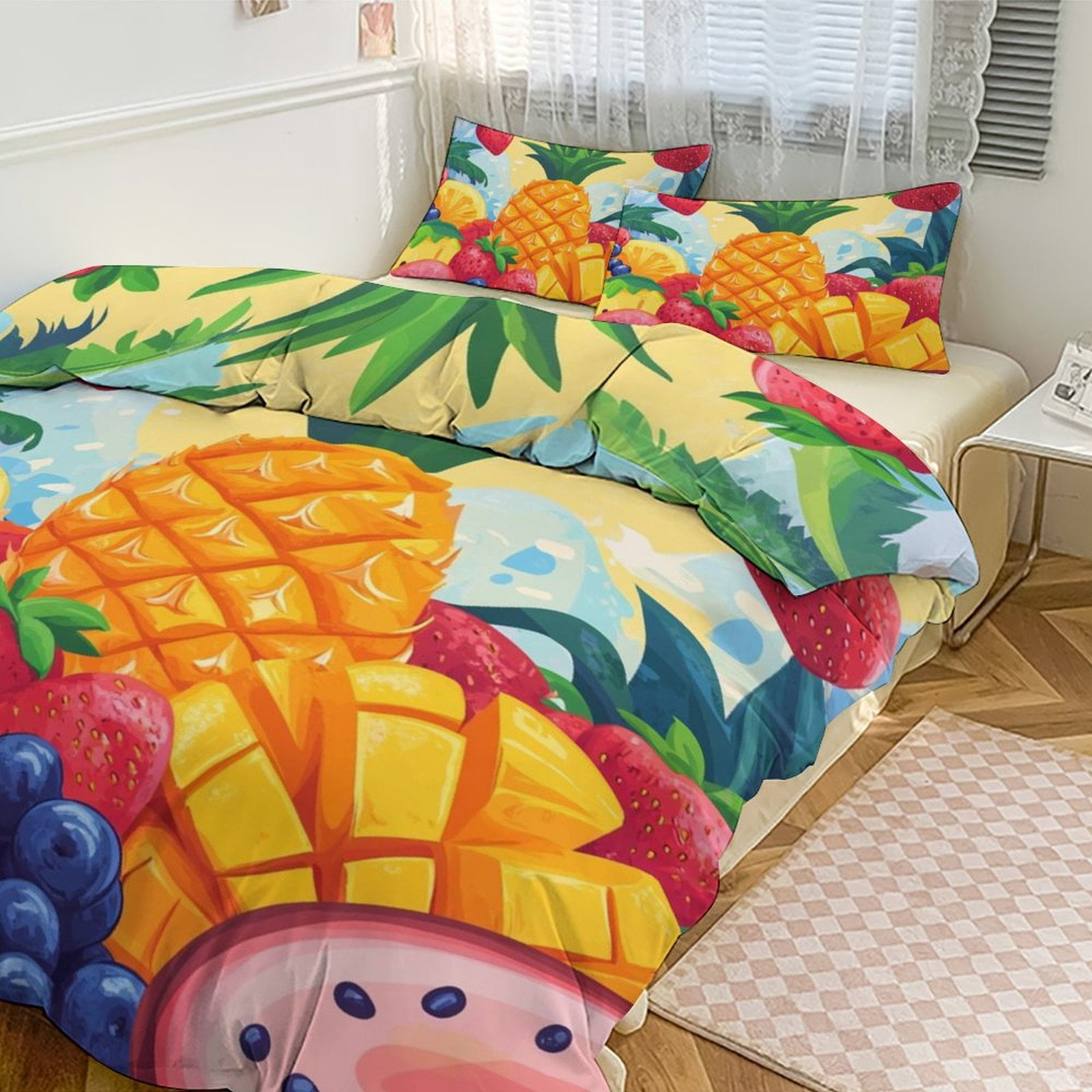 Tropical Fruits with Exotic Flavors Bedding Sets Twin Duvet Cover 3 ...