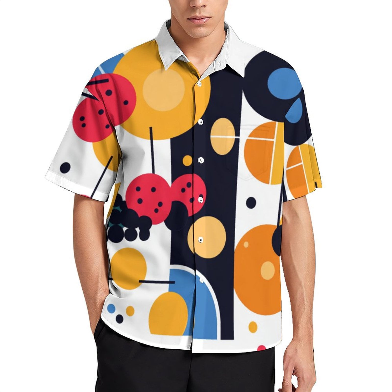 Tropical Fruits with Exotic Flavors Men's Shirts Short Sleeve Casual ...