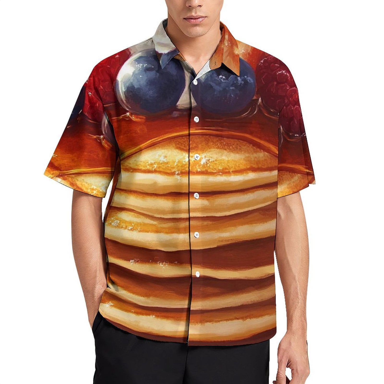 Tropical Fruits with Exotic Flavors Men's Shirts Short Sleeve Casual ...