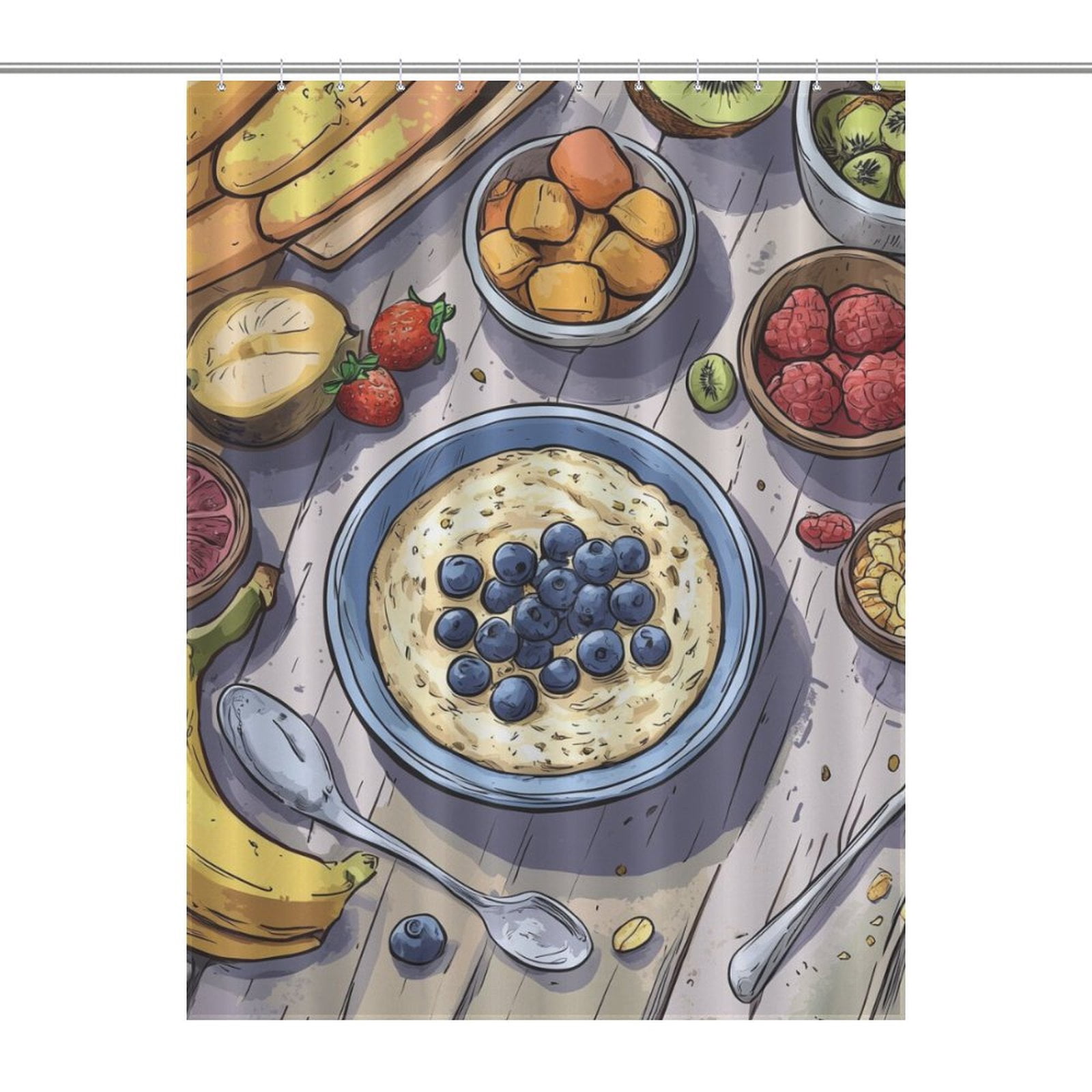 Tropical Fruits with Exotic Flavors Shower Curtain , Enchanted Forest ...