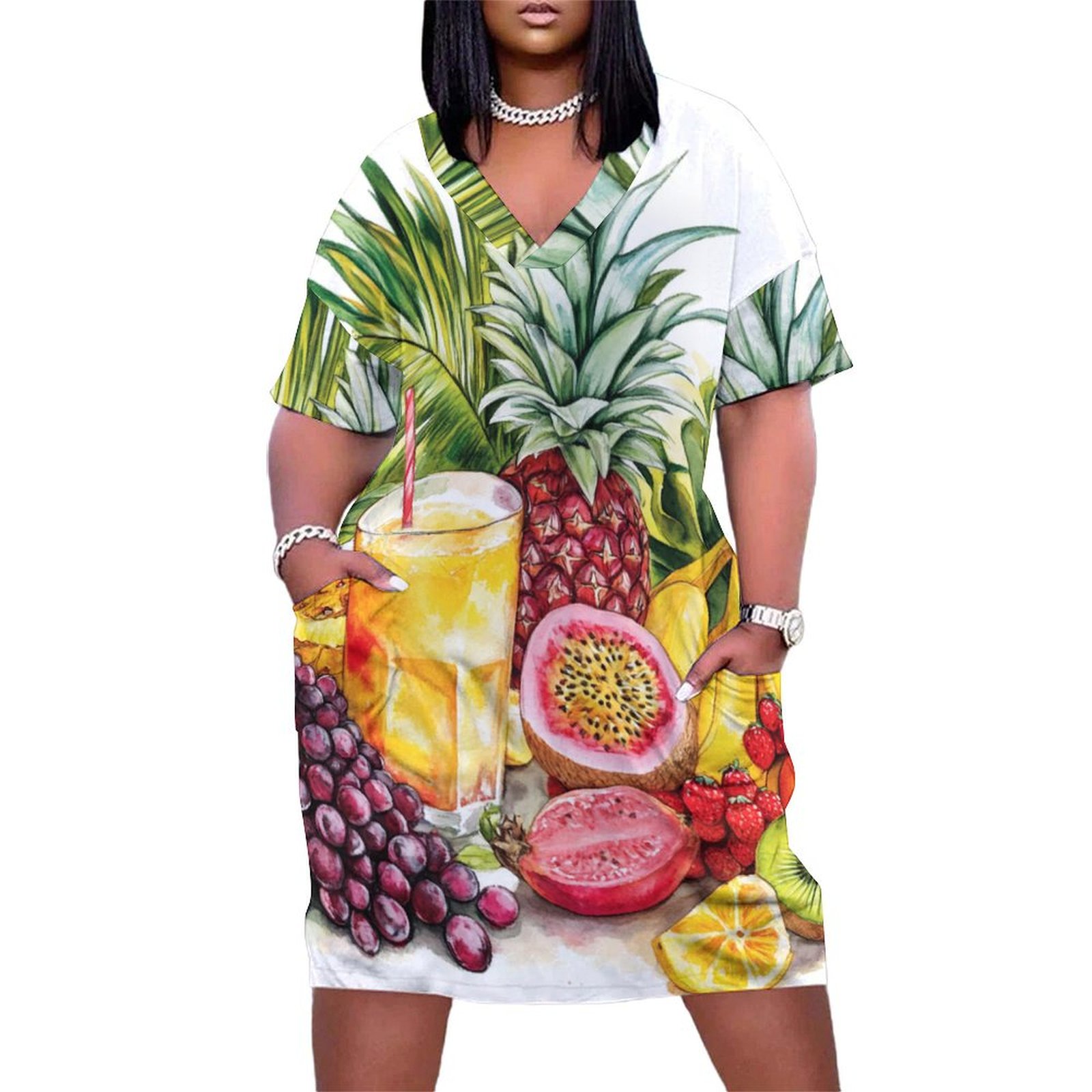 Tropical Fruits with Exotic Flavors Summer Dresses for Women Beach Boho ...