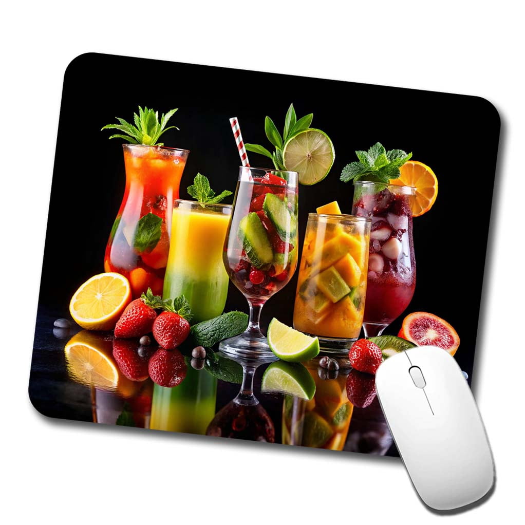 Tropical Fruity Drinks Mouse Pad Low Profile Gaming Mat - Walmart.com