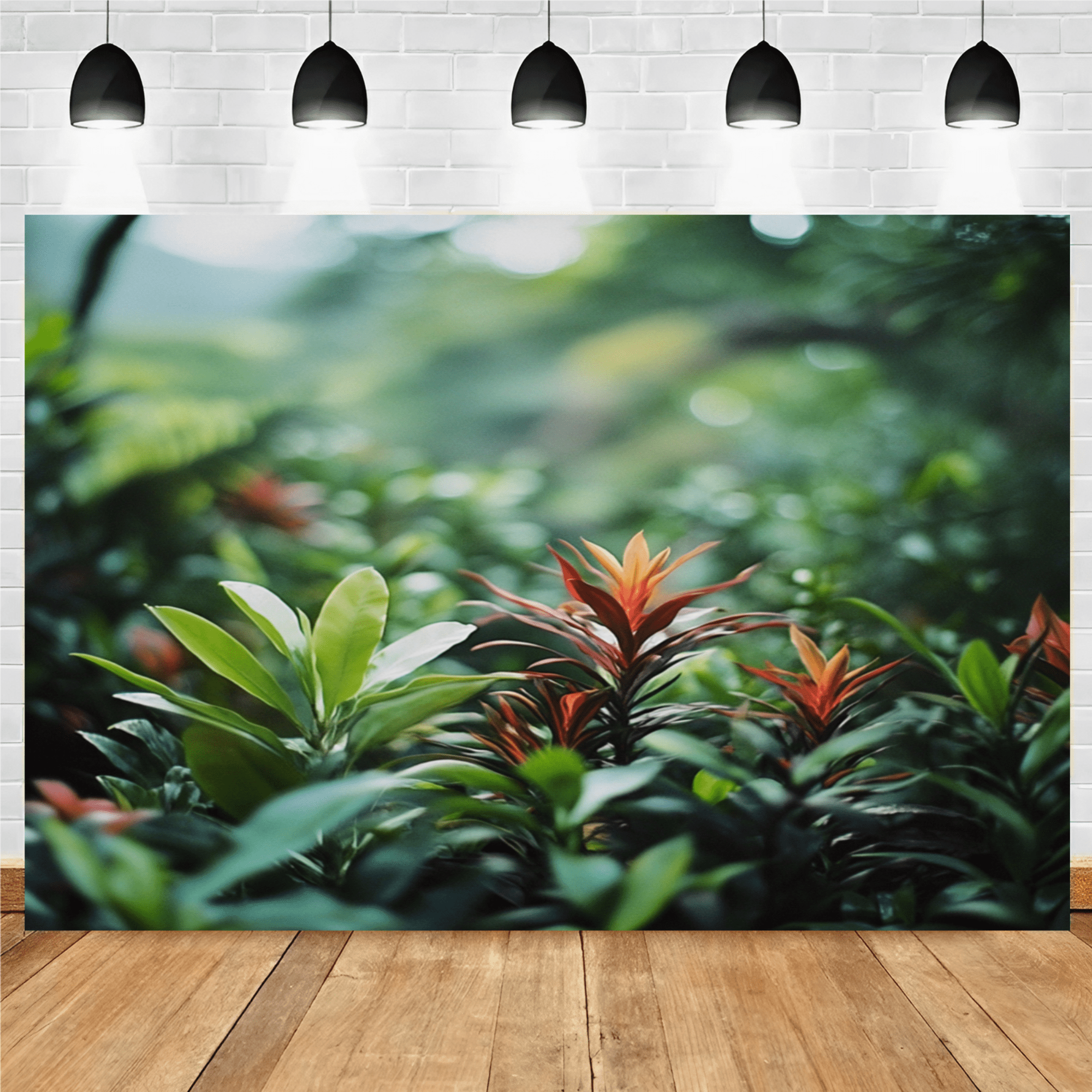 Tropical Garden Greenery Natural Scenic Backdrops Summer Landscape ...