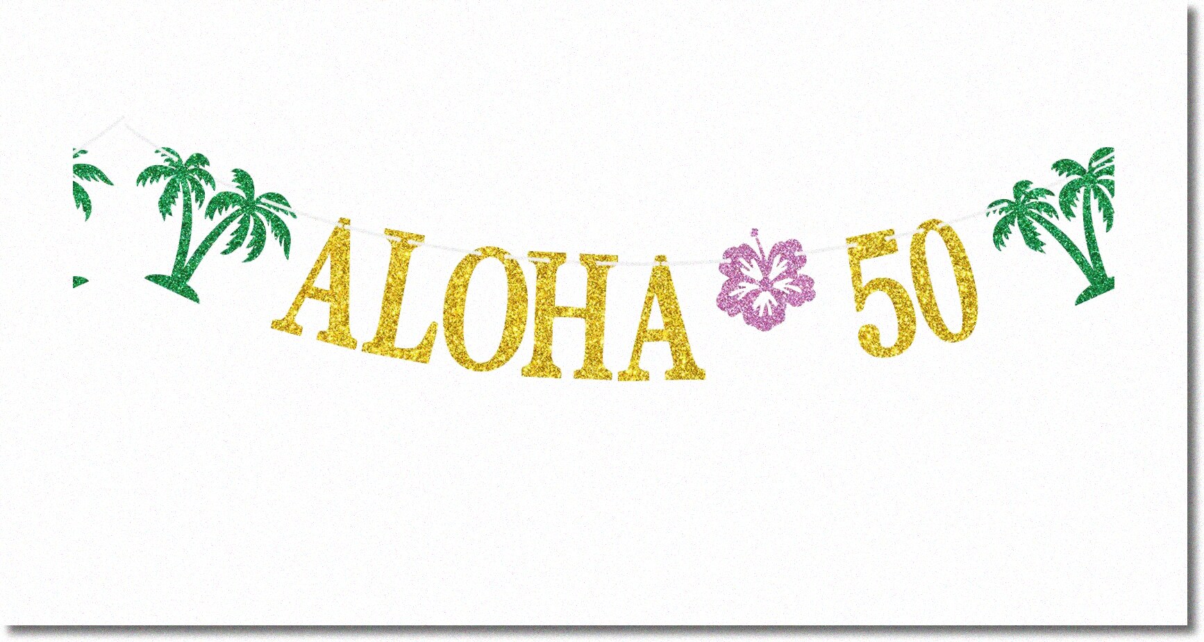 Tropical Golden Aloha 50 Celebration Kit - Luau Party Decorations ...