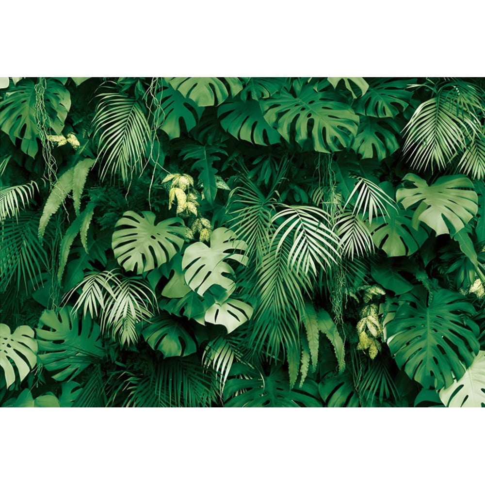 Tropical Green Leaves Backdrops Jungle Grass Leaf Wall Wedding Birthday ...