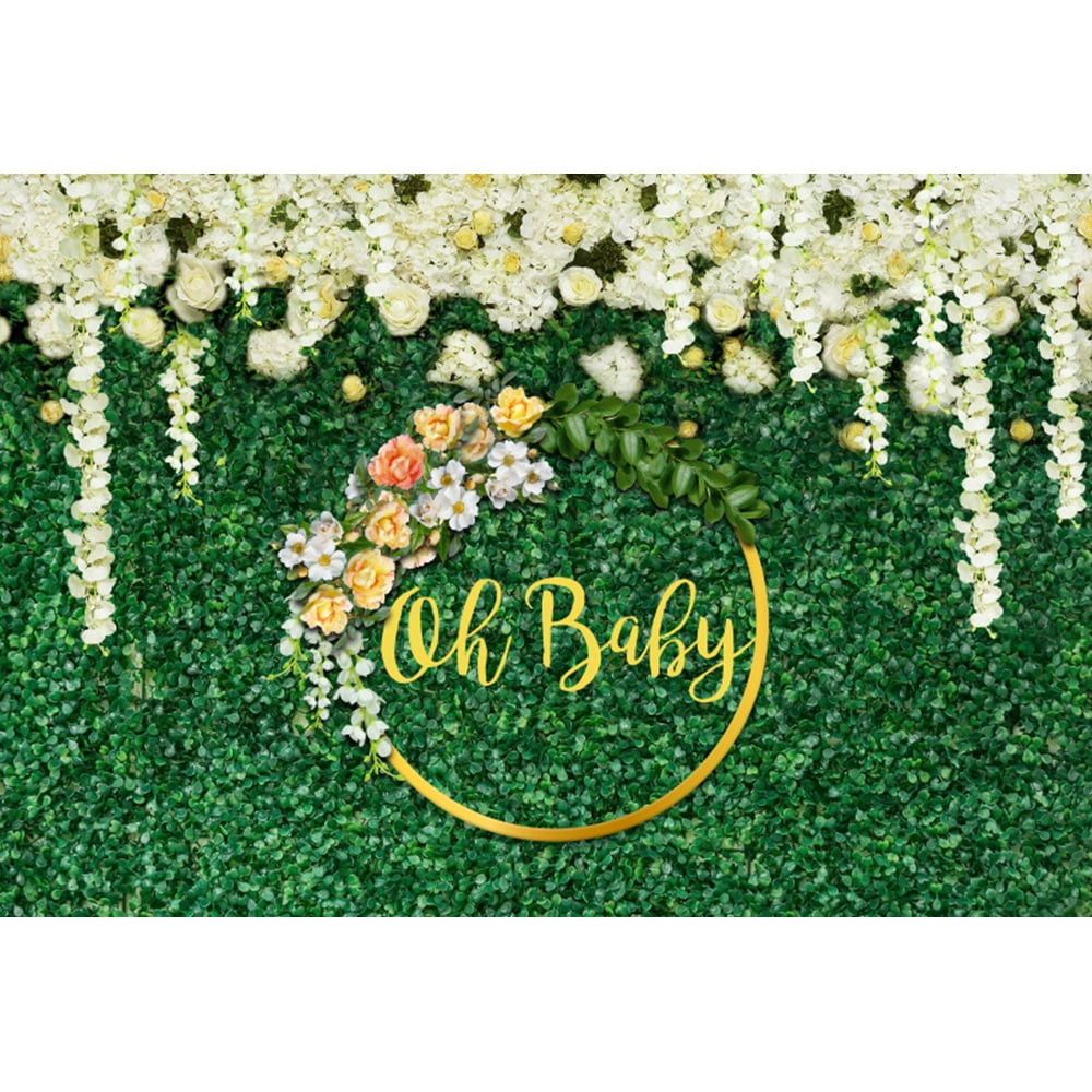 Tropical Green Leaves Backdrops Jungle Grass Leaf Wall Wedding Birthday ...