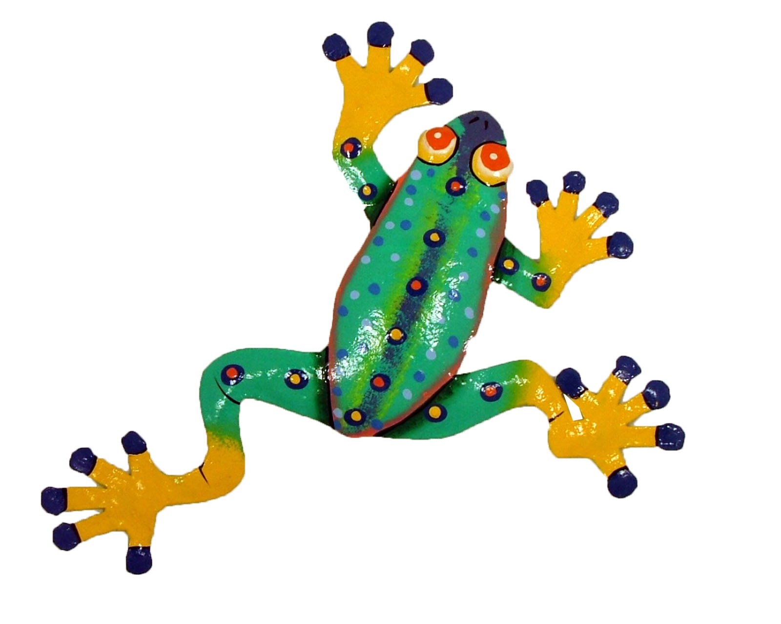 Tropical Green Tree Frog Tiki Decor Haitian Metal Art M Color G ...