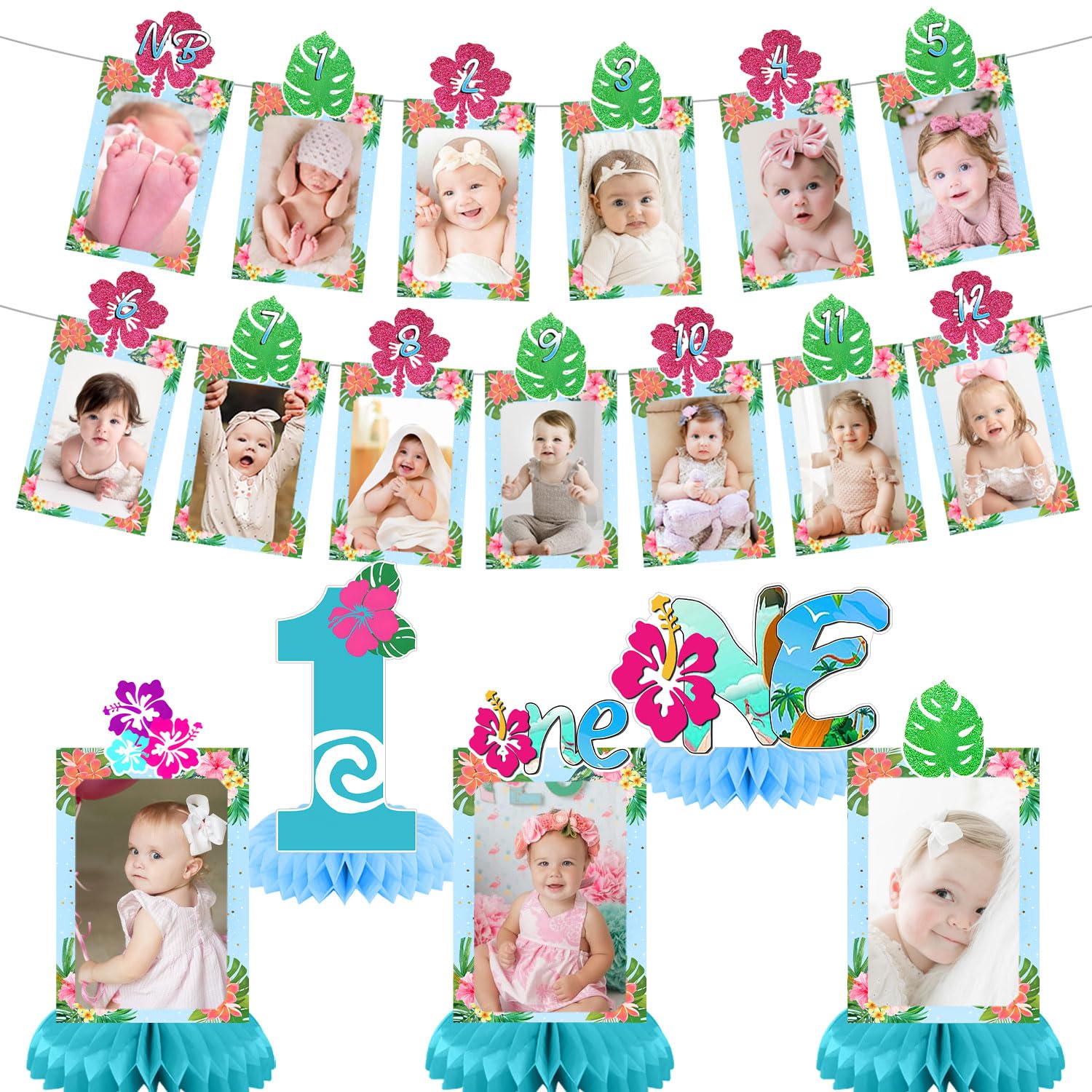 Tropical Hawaiian 1st PresNok Birthday Party Decorations, Tropical Luau ...