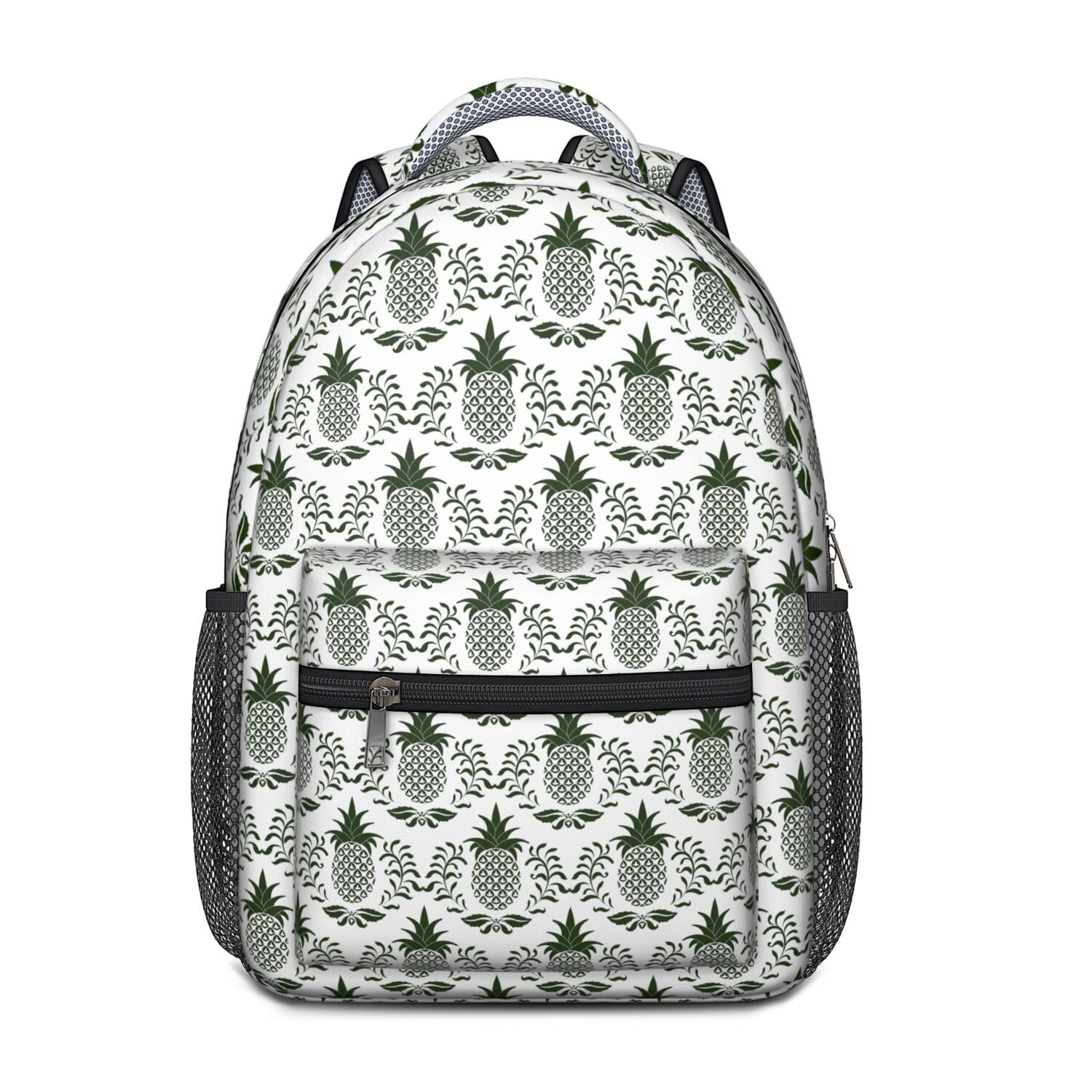 Tropical Hawaiian Pineapple School Backpack with Exotic Fruit Yellow ...