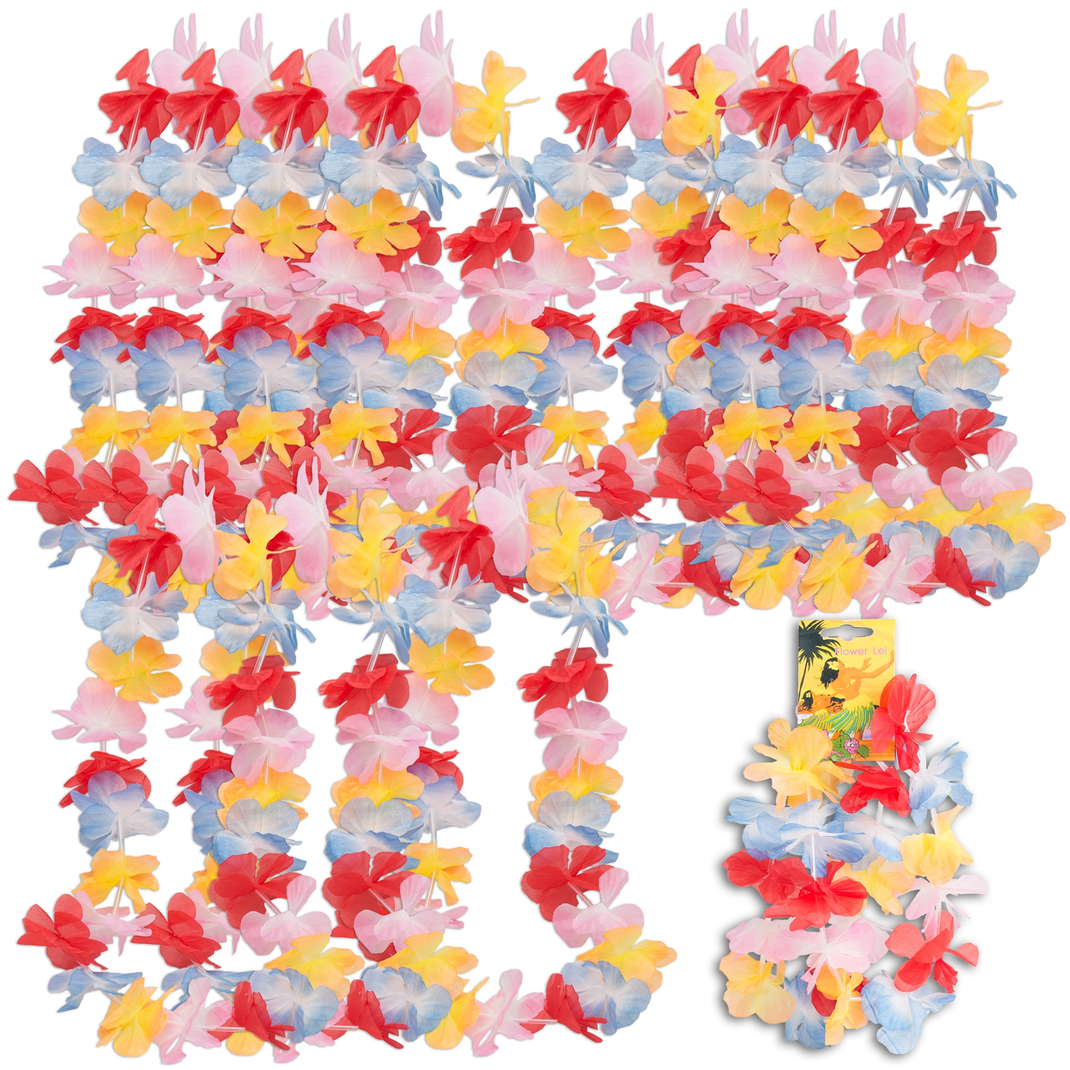 Tropical Haze Bulk Hawaiian Luau Party Large 2in Flower Petal 36in ...