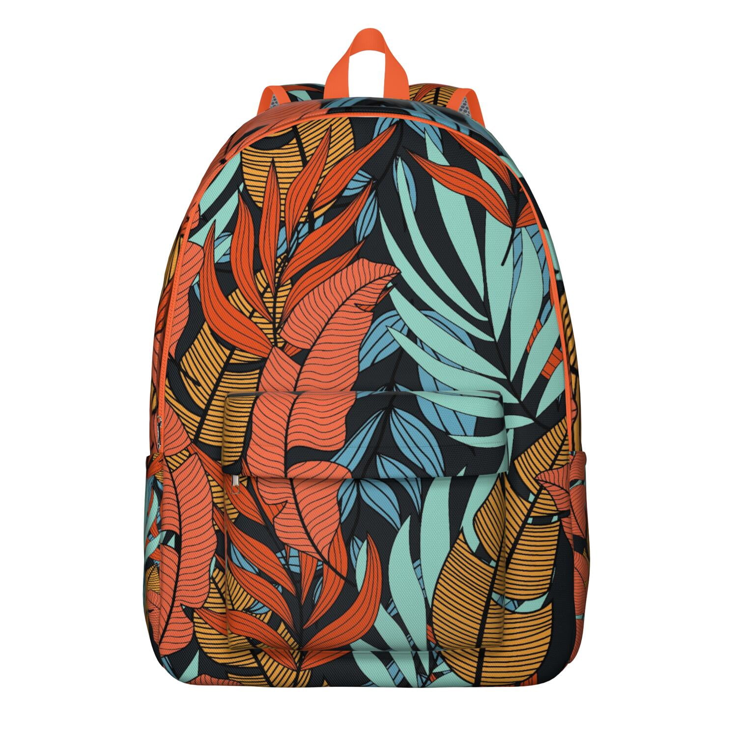 Tropical Hibiscus Backpack, Hawaiian Floral School Bag with Jungle ...