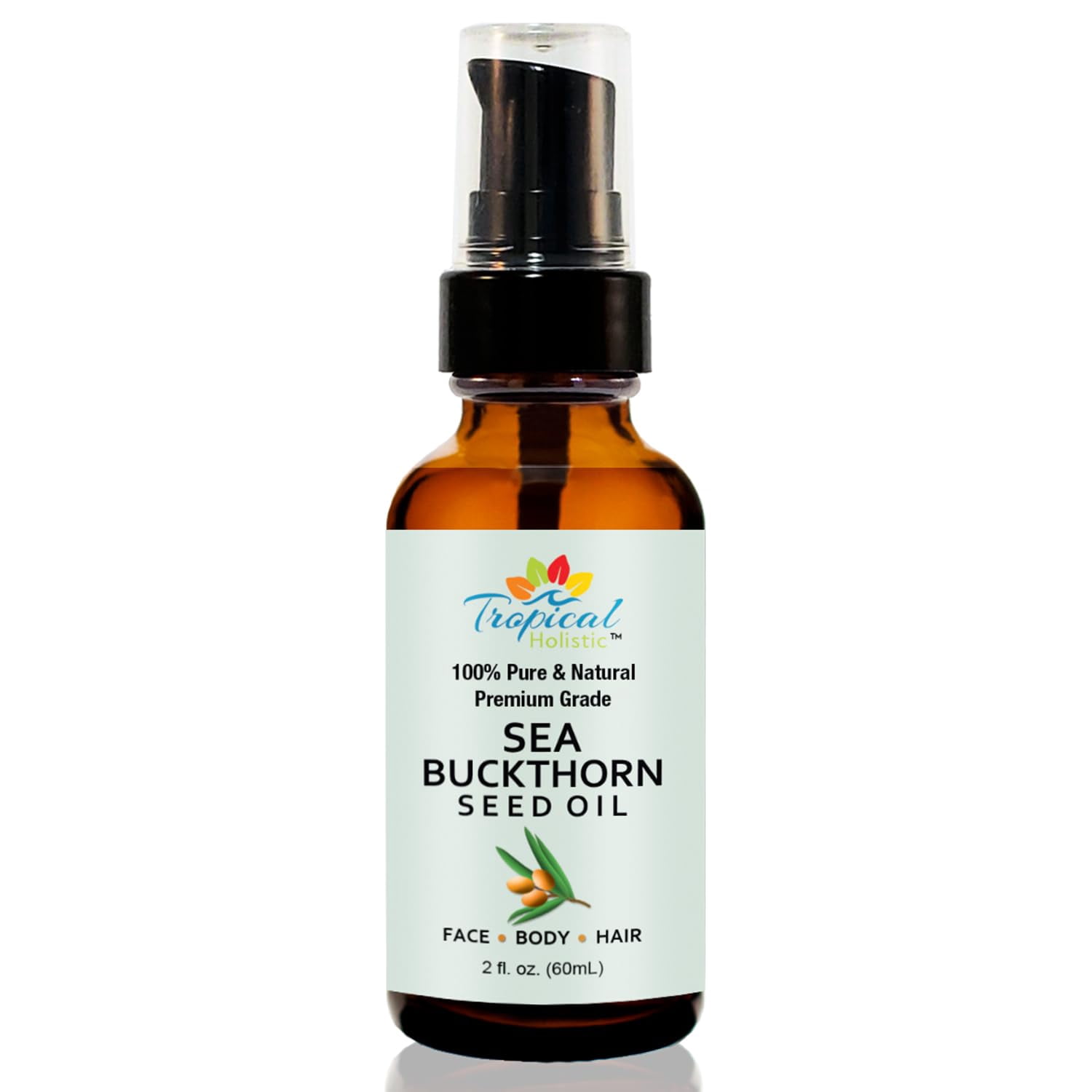 Tropical Holistic 100% Pure WHF2 Sea Buckthorn Seed Oil 2 oz - Premium ...