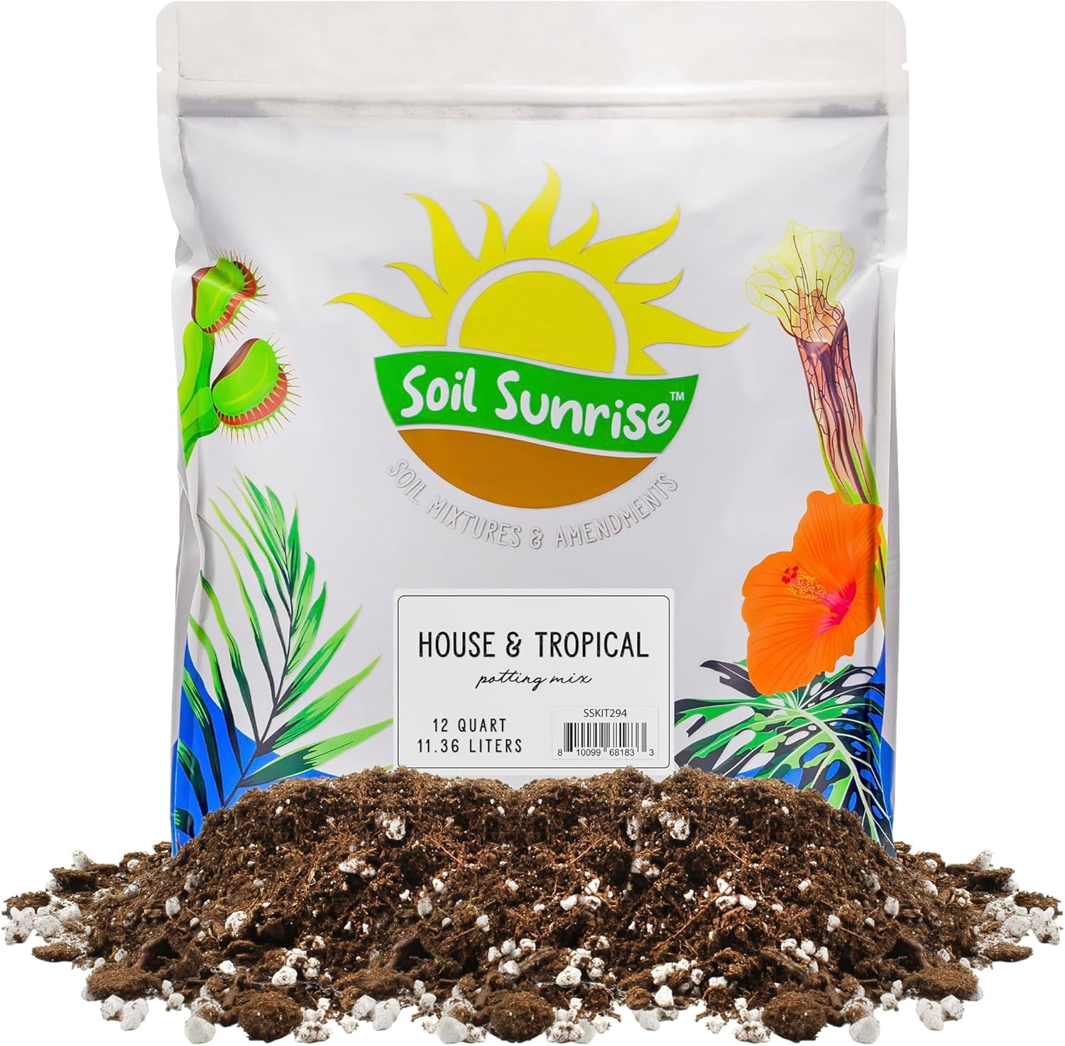 Tropical House Plant Potting Mix (12 Quarts); for All Types of Indoor ...