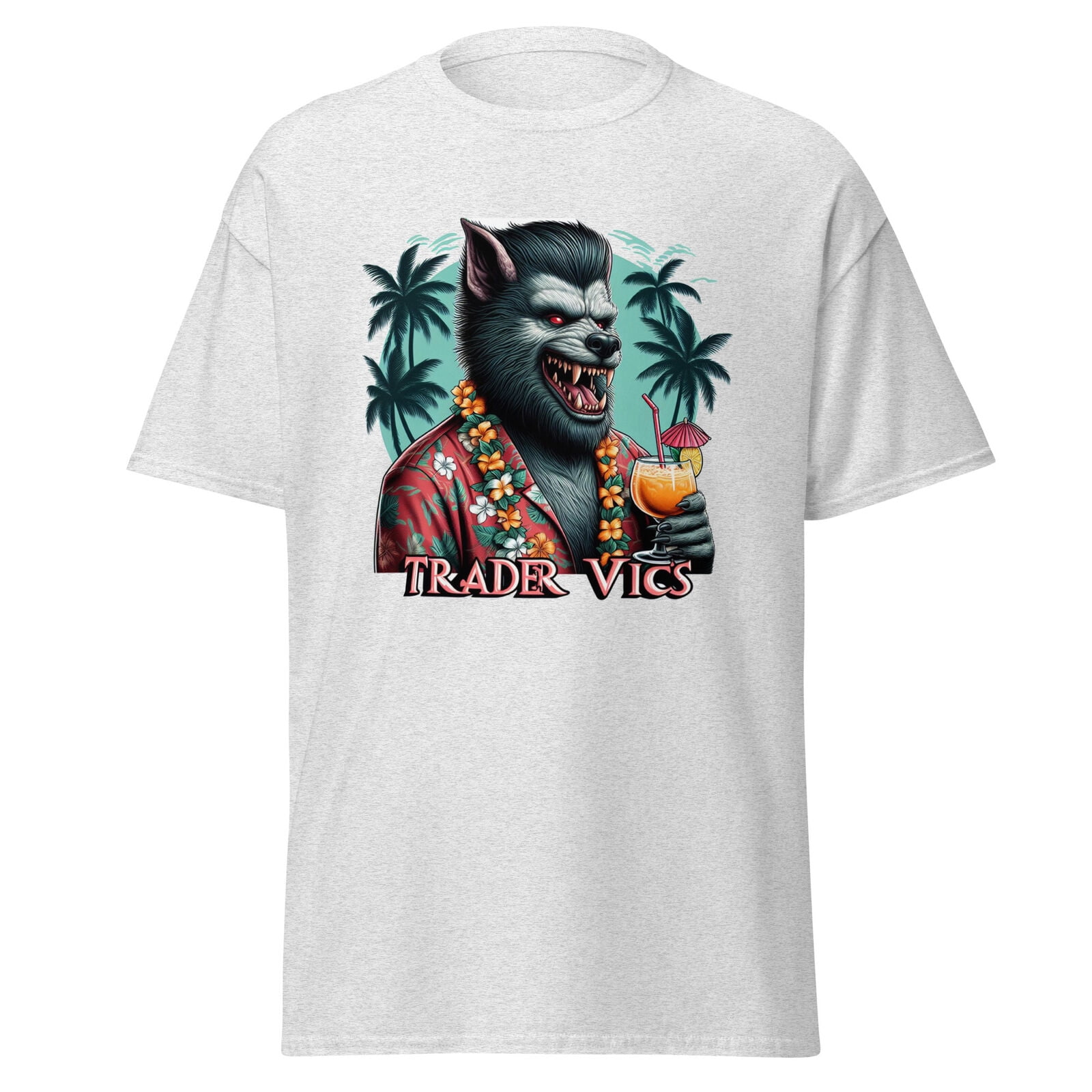 Tropical Howl: Werewolf Sips Pina Colada at Trader Vic's T-Shirt ...
