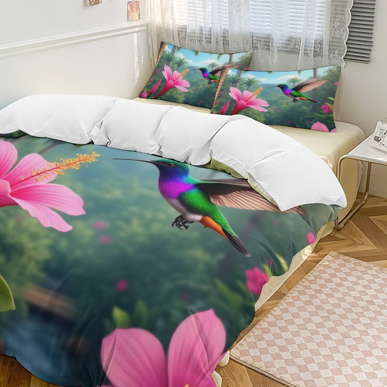 Tropical Hummingbird Paradise 3D Duvet Cover Set Quilt Cover Theme of ...