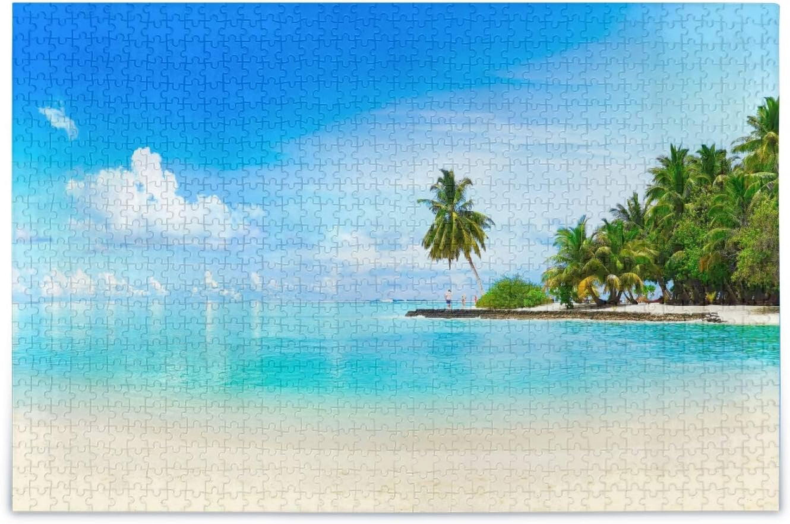 Tropical Island Beach Palm Puzzle for Adults 500 Piece Puzzles Game DIY ...