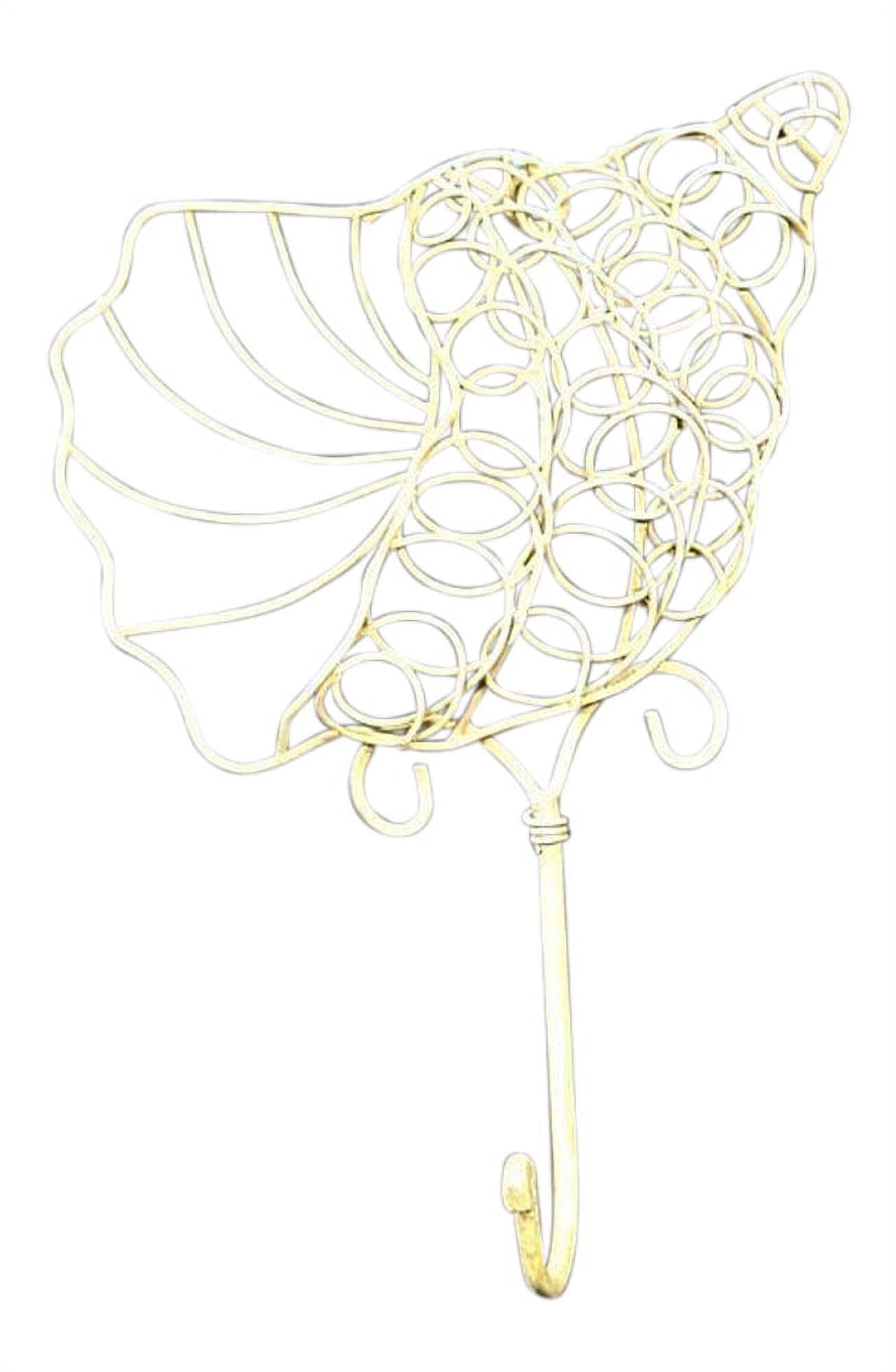 Tropical Island Ocean Conch Shell Wire Wall Hook Light Green - Walmart.com