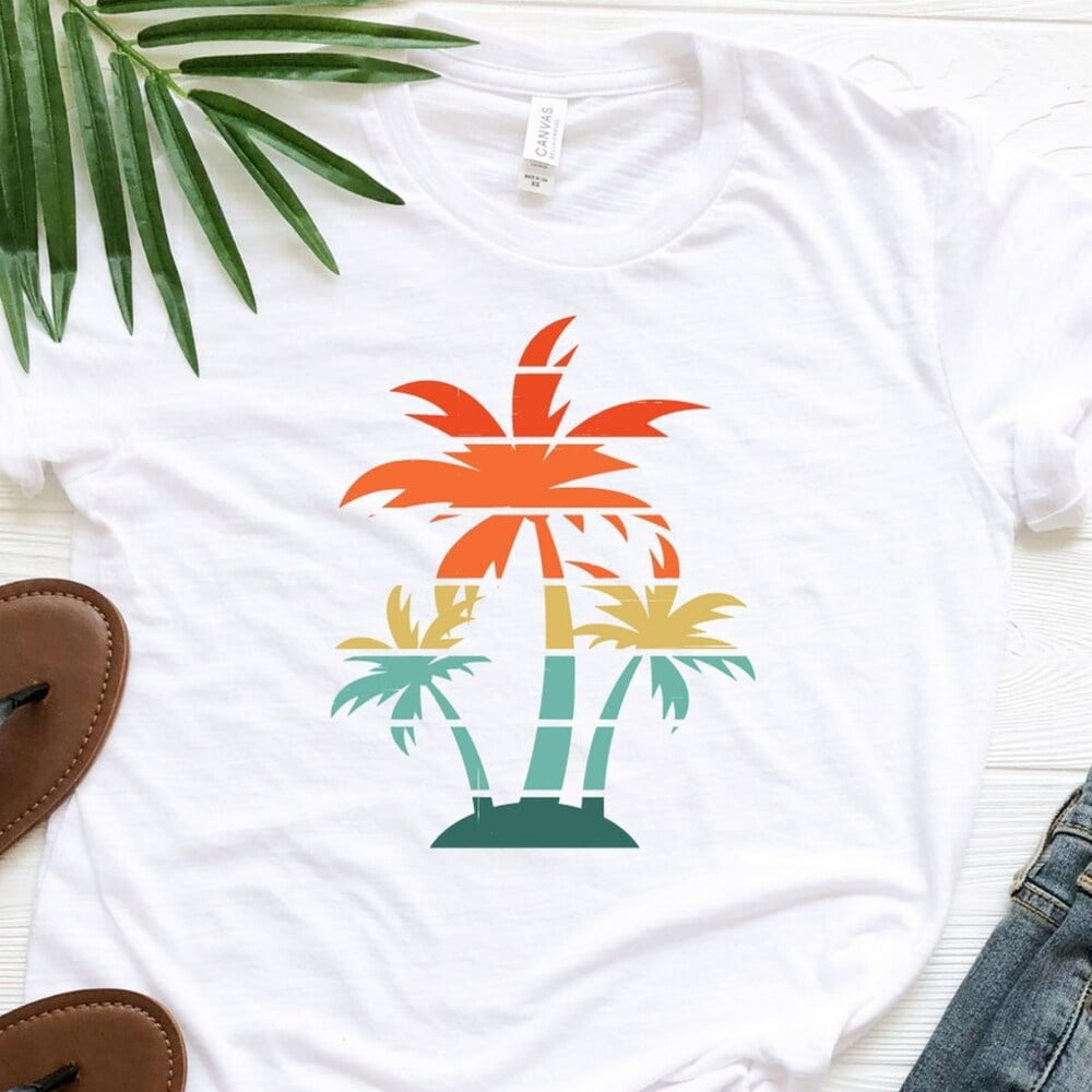 Tropical Island Palm Tree Shirt, Palm Tree T-Shirt, Aesthetic Shirt ...