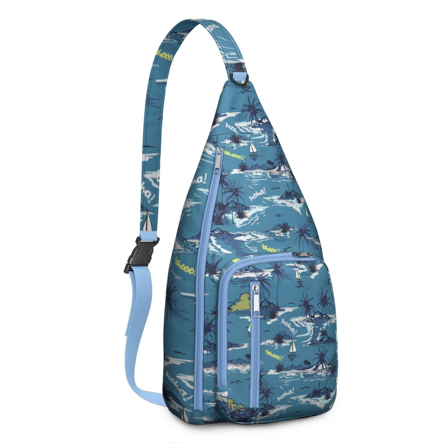 Tropical Island Sling Backpack – Boho Safari Jungle Crossbody Daypack ...
