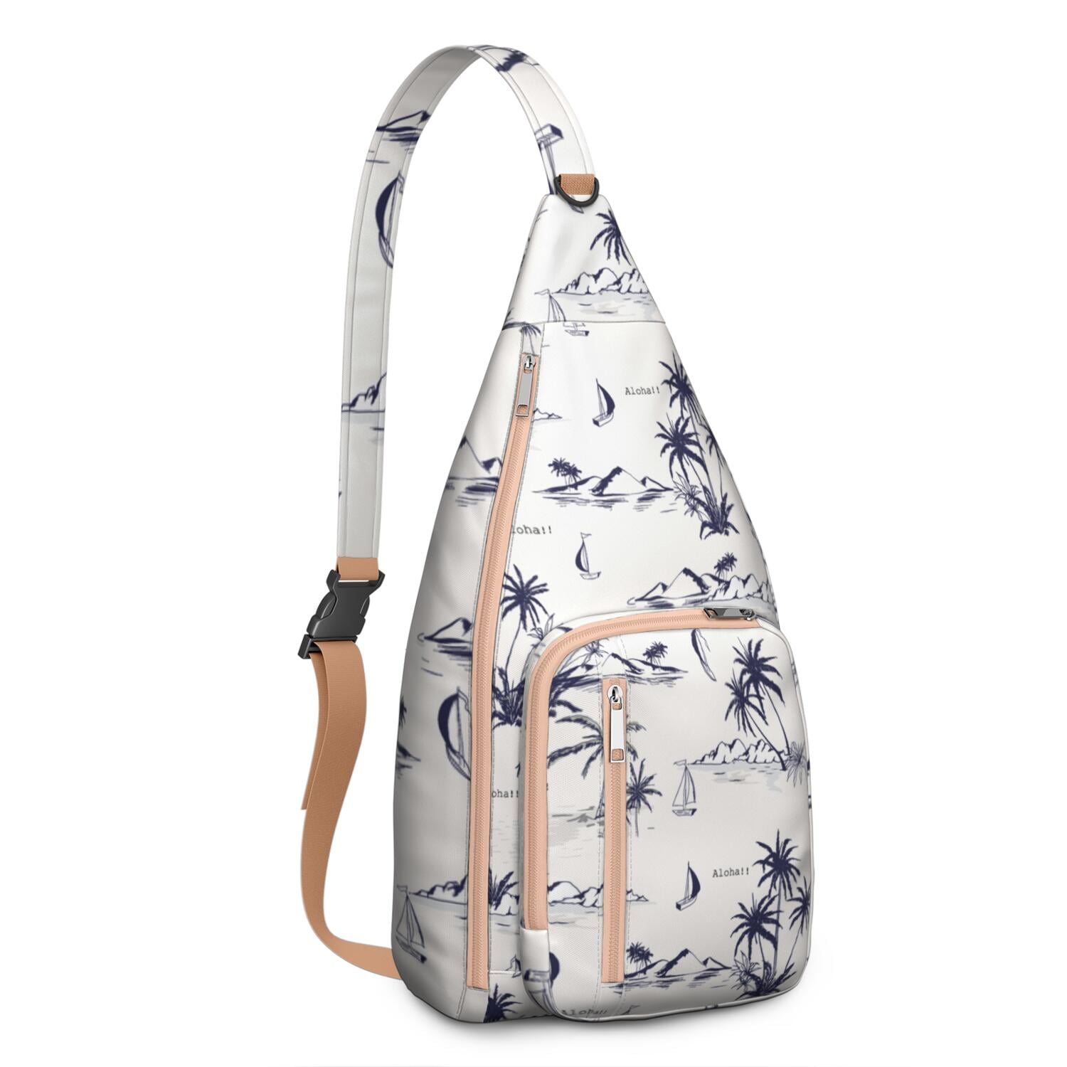 Tropical Island Sling Backpack – Boho Safari Jungle Crossbody Daypack ...