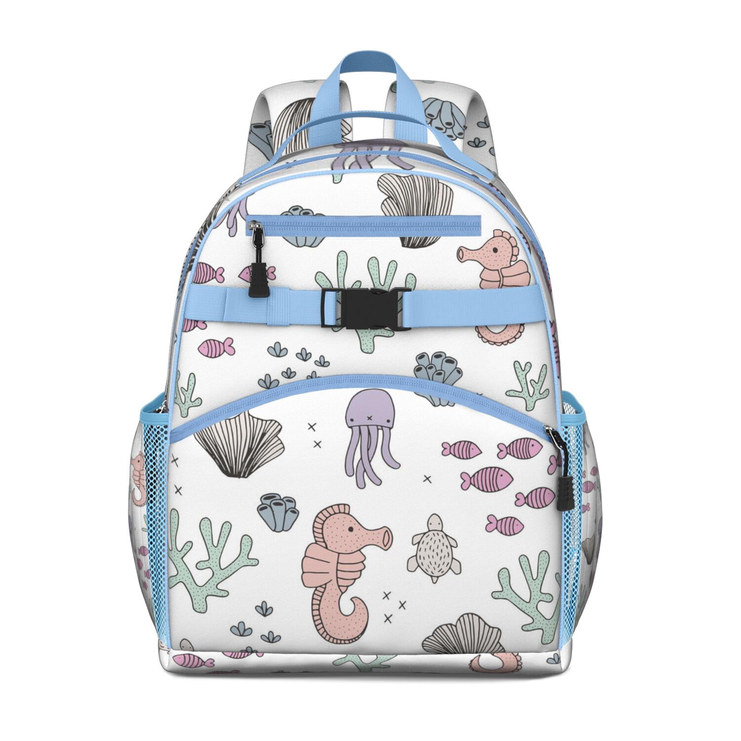 Tropical Jellyfish Backpack for School & Travel - Waterproof Nautical ...