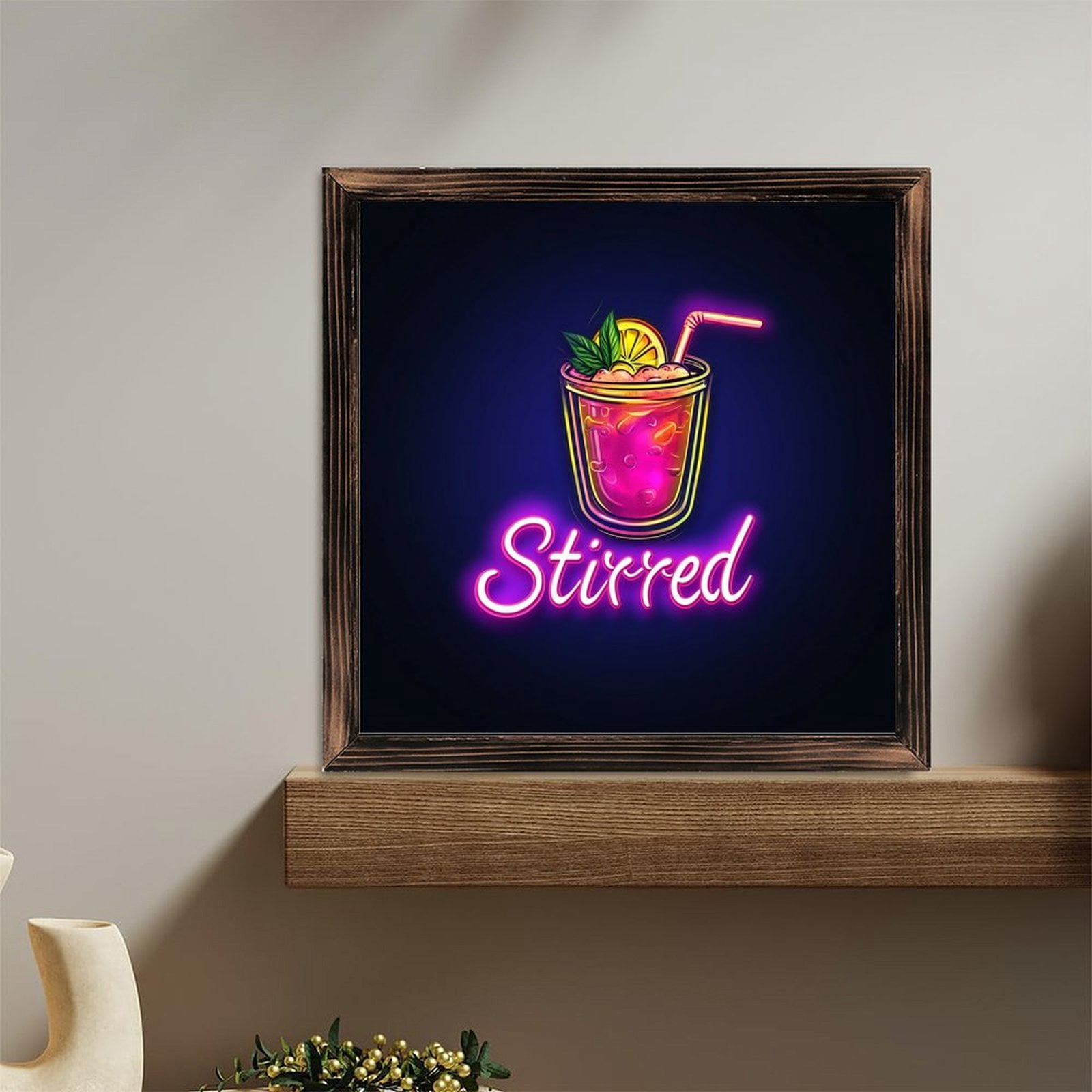 Tropical Juice Drink Wooden Sign Wall Plaque - Vintage Art Decoration ...