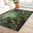 Tropical Jungle Area Rugs, Floral Leaf Plant Carpet, Washable Non Slip ...