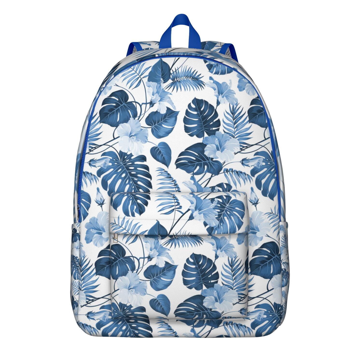 Tropical Jungle Leaves Backpack, Hawaiian Palm Inspired School Bag with ...