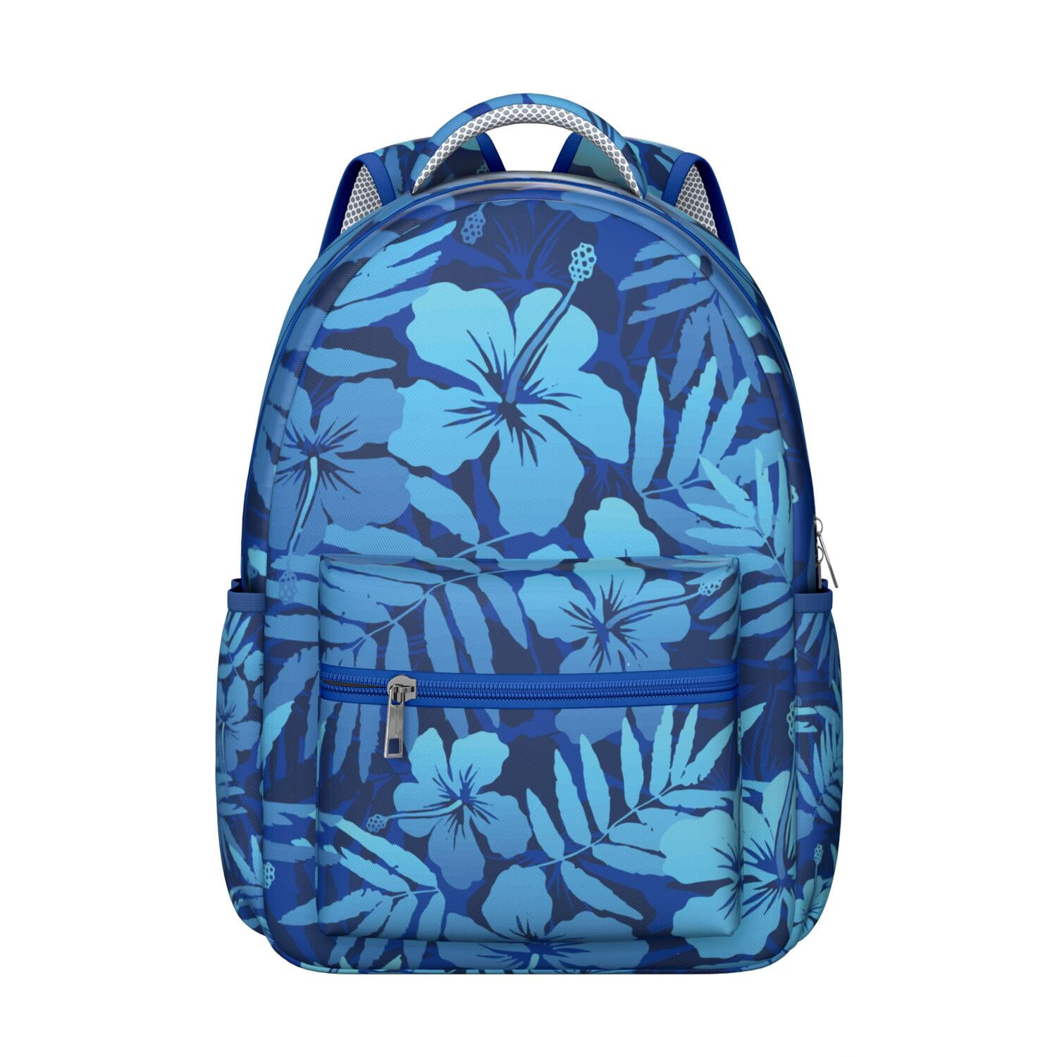 Tropical Jungle Leaves Backpack Hawaiian School Bag with Palm Leaf ...