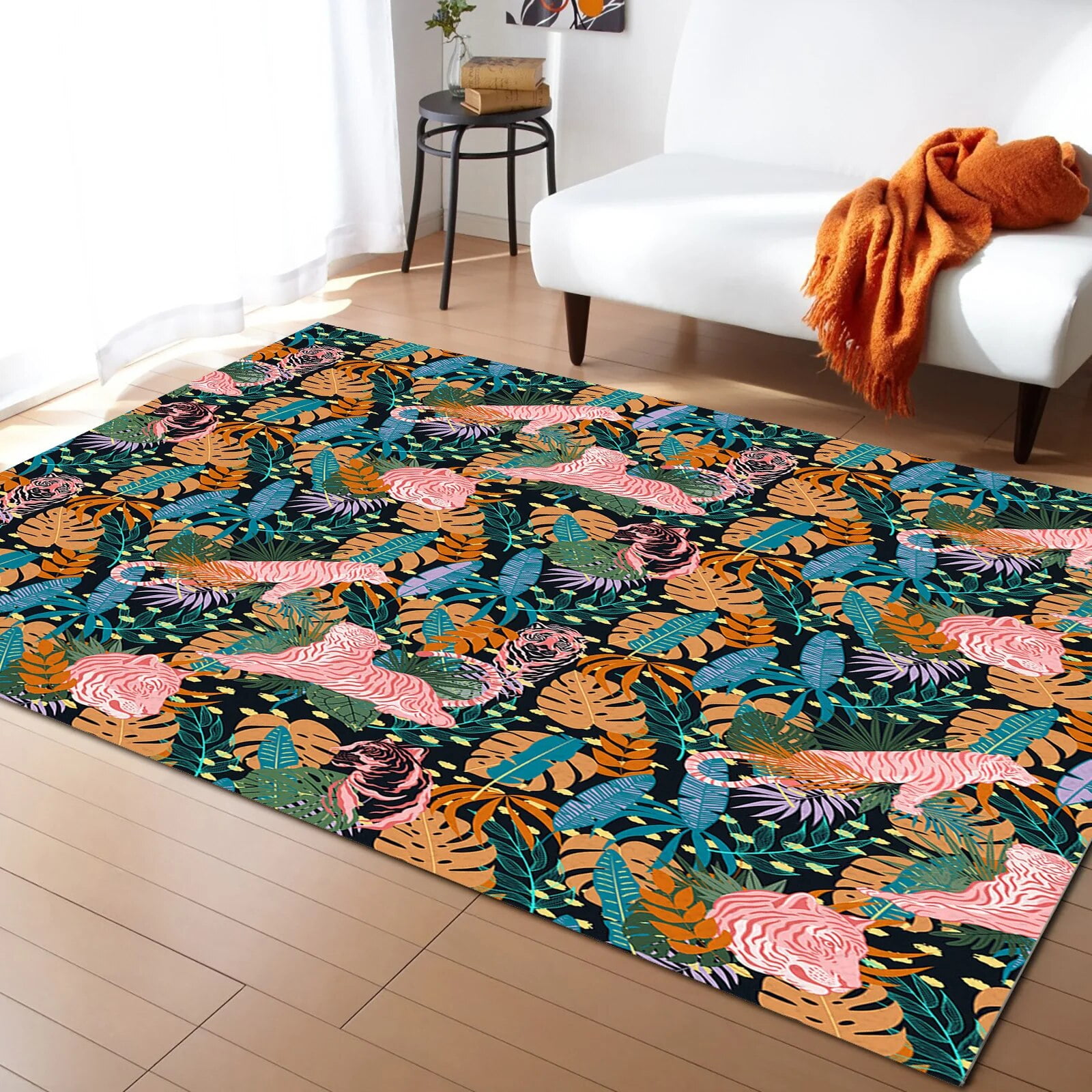 Tropical Jungle Leaves Carpets for Living Room Bedroom Household ...