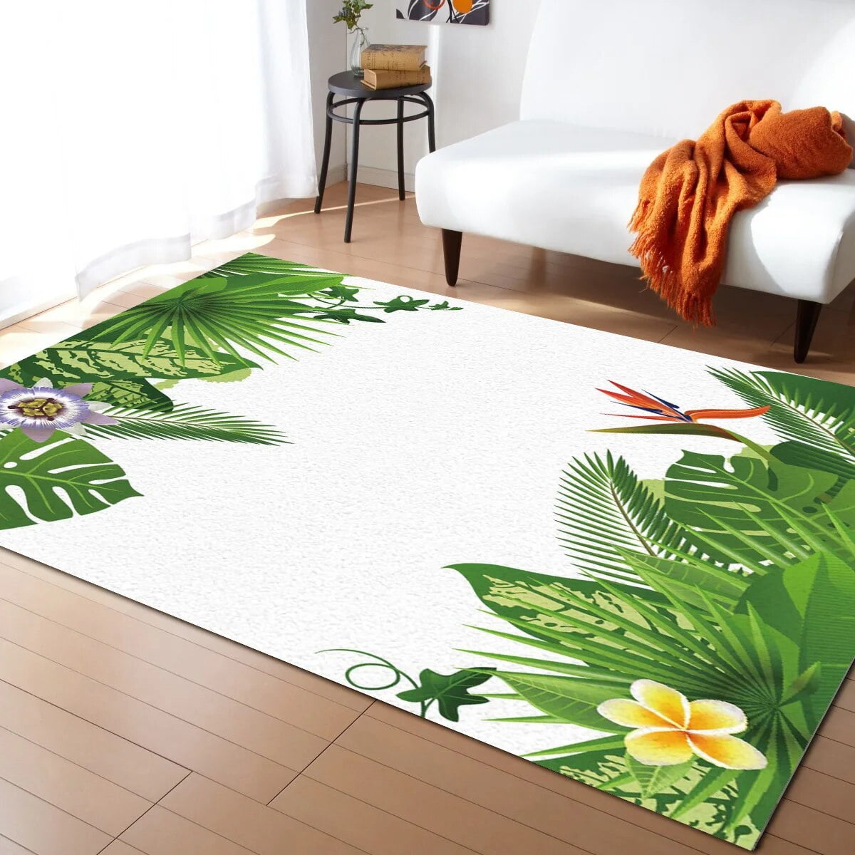 Tropical Jungle Leaves Carpets for Living Room Bedroom Household ...