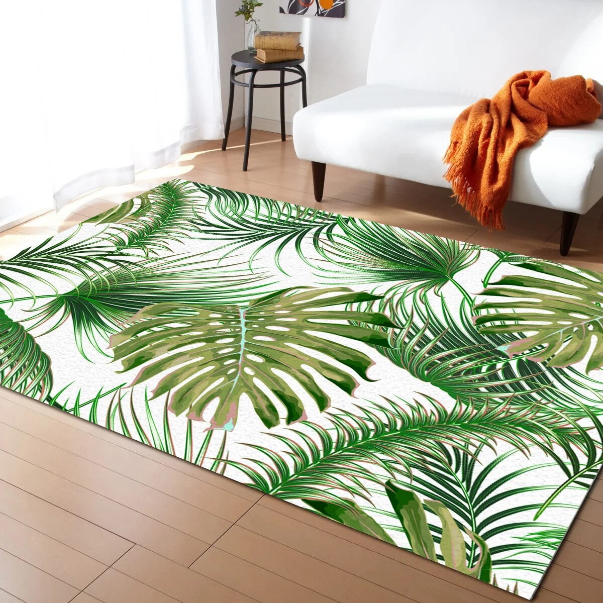 Tropical Jungle Leaves Carpets for Living Room Bedroom Household ...