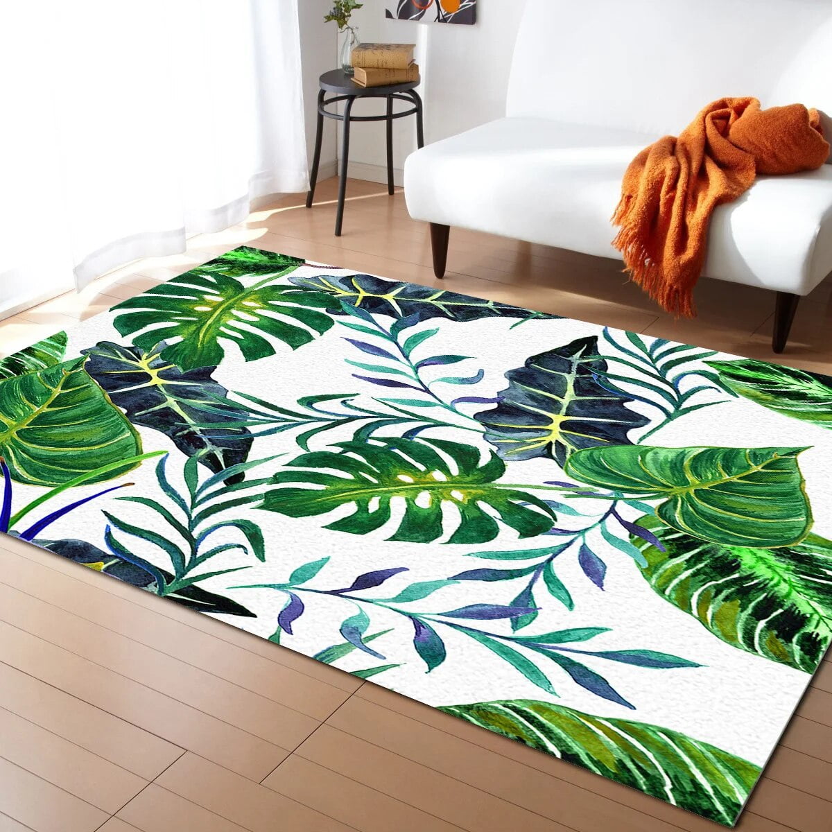 Tropical Jungle Leaves Carpets for Living Room Bedroom Household ...