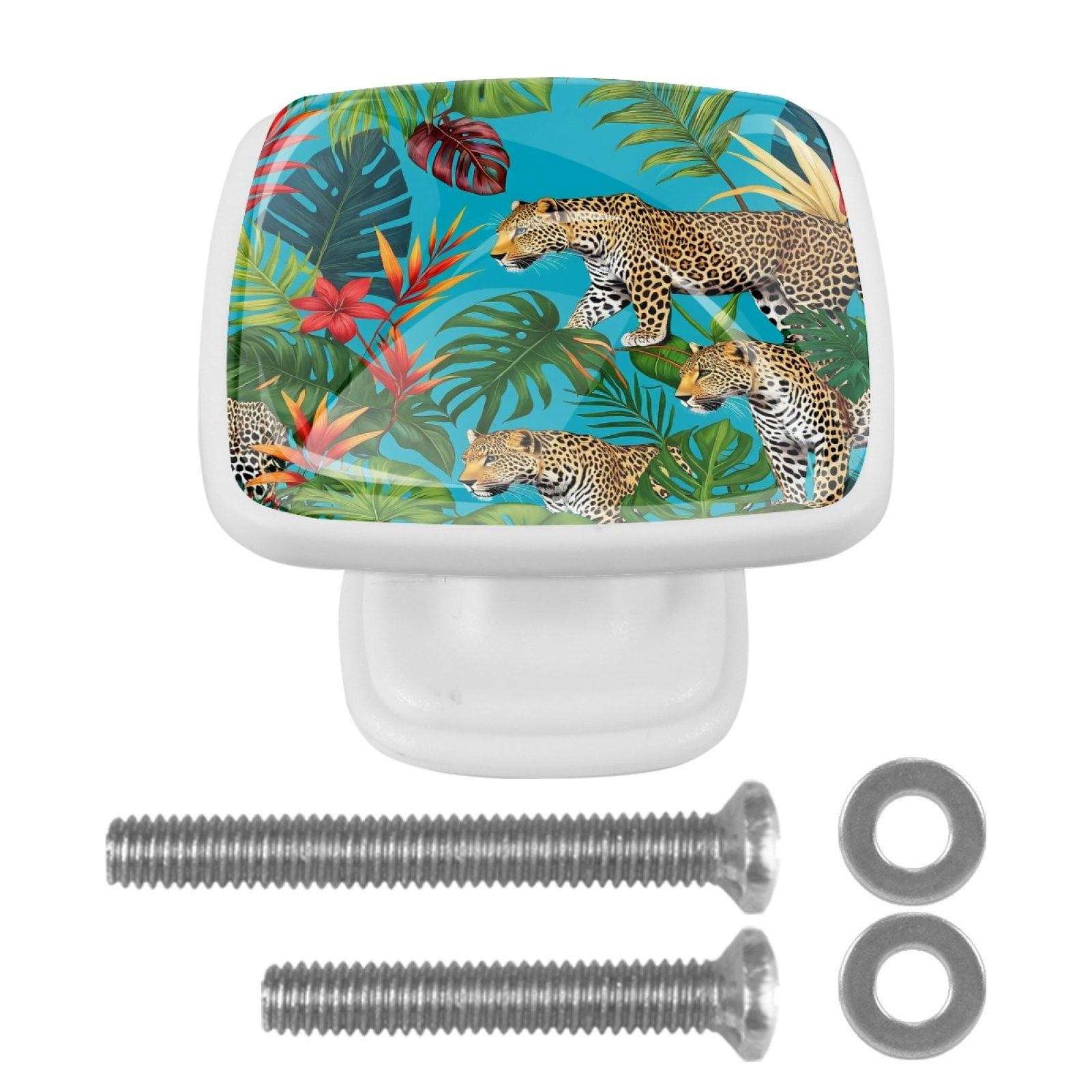 Tropical Jungle Leopard Cabinets Door and Drawers Knobs Pulls,Furniture ...