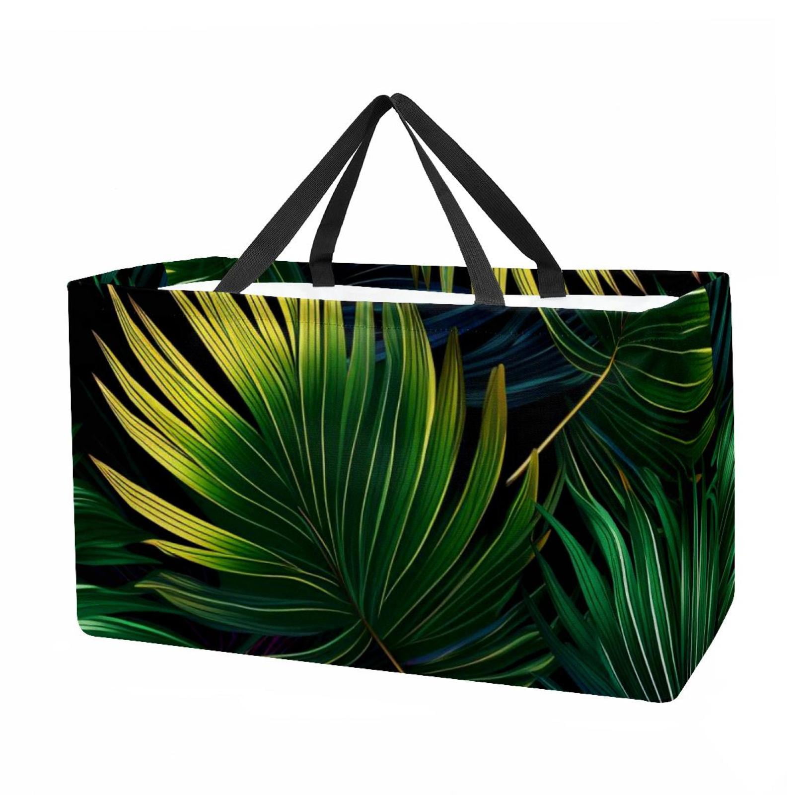 Tropical Jungle Palm Leaves Collapsible Oxford Cloth Storage Bin ...