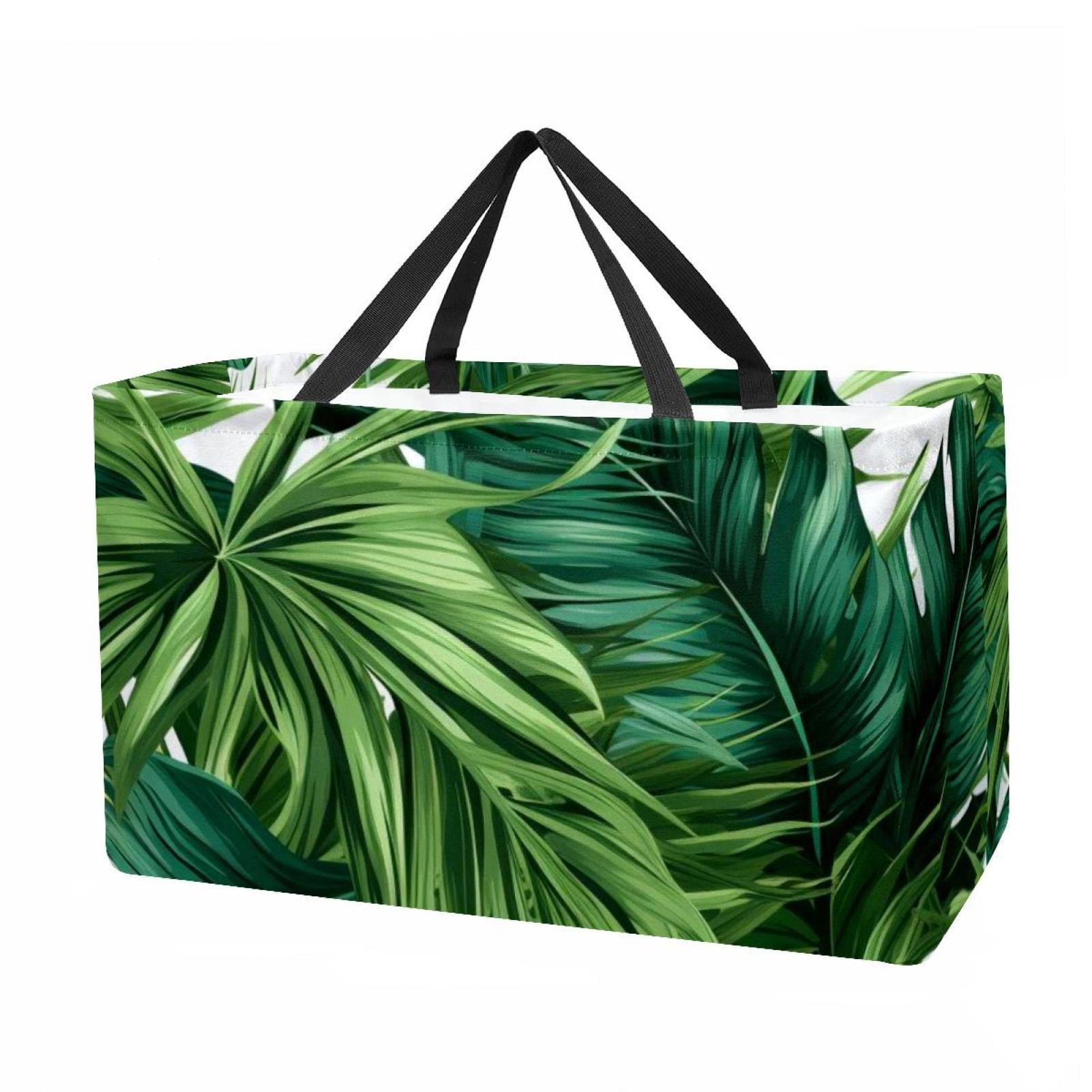 Tropical Jungle Palm Leaves Large Capacity Foldable Reusable Oxford ...