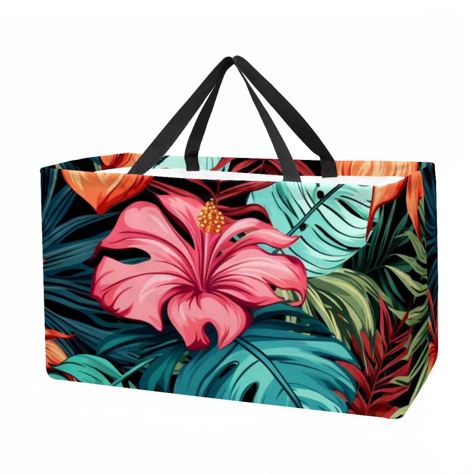 Tropical Jungle Palm Leaves Large Capacity Oxford Cloth Reusable ...