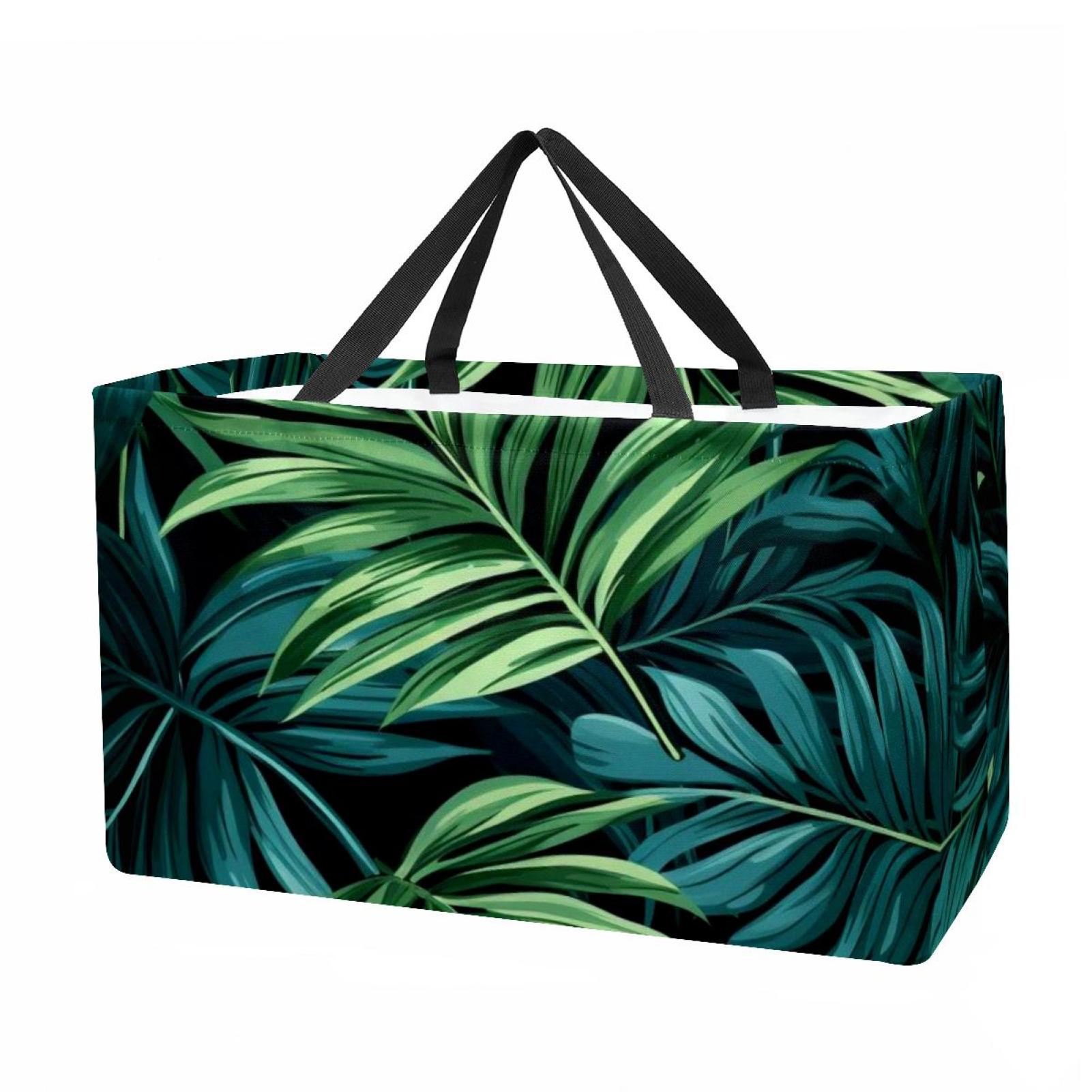 Tropical Jungle Palm Leaves Large Capacity Reusable Laundry Bag ...
