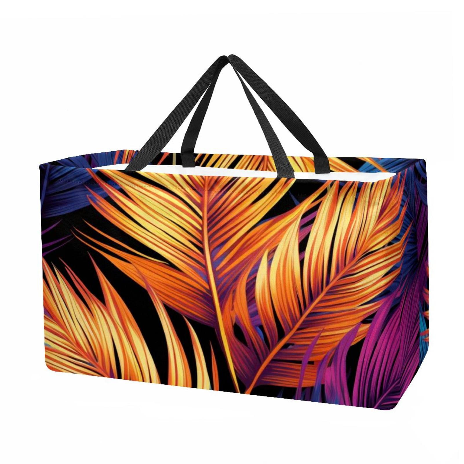Tropical Jungle Palm Leaves Large Foldable Oxford Cloth Cube Organizer ...